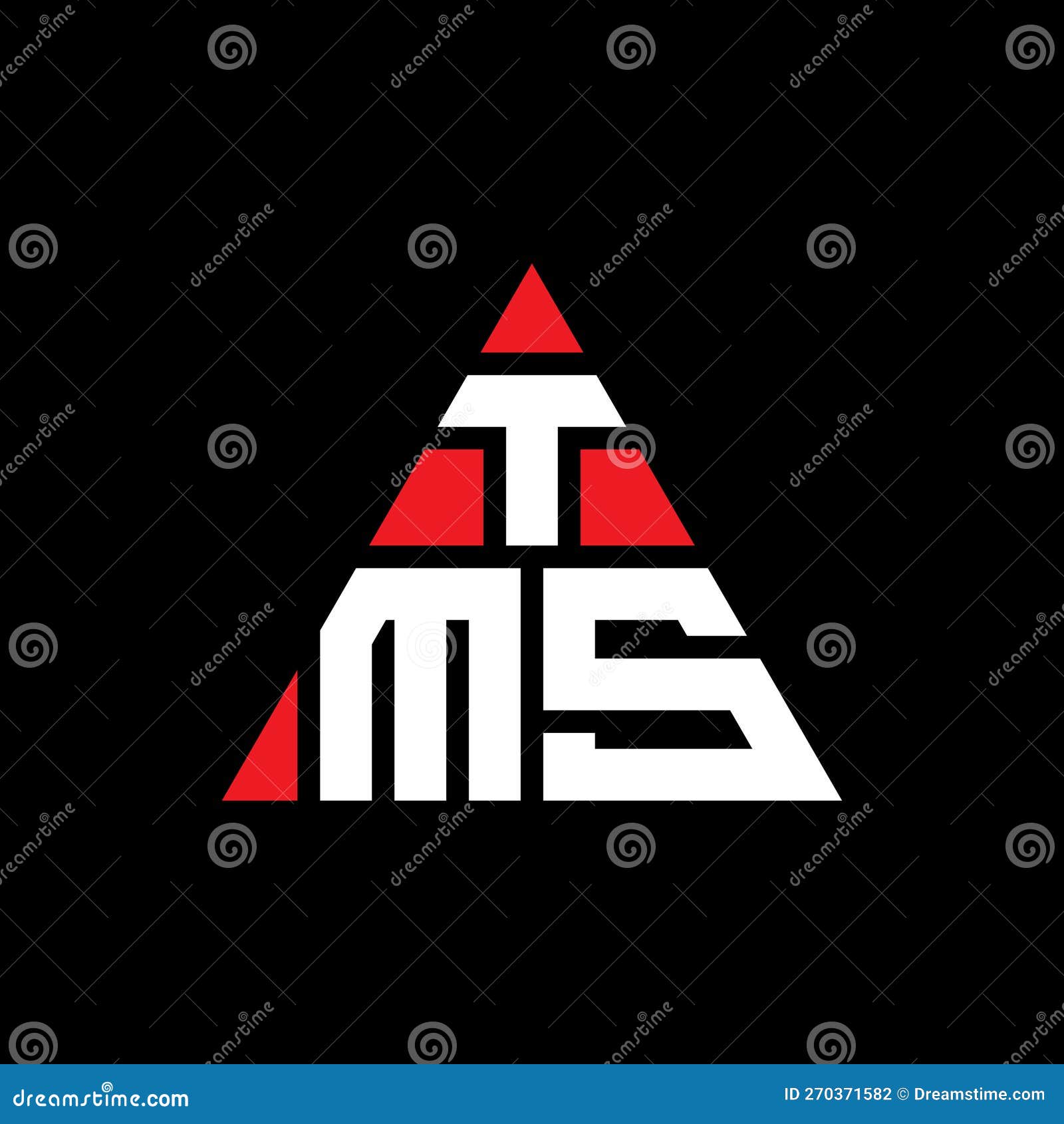 TMS Triangle Letter Logo Design With Triangle Shape. TMS Triangle Logo ...