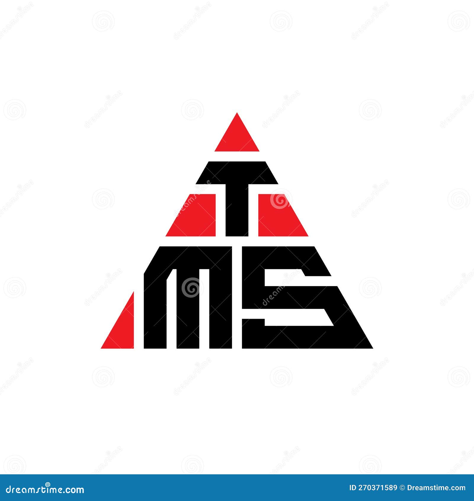 TMS Triangle Letter Logo Design with Triangle Shape. TMS Triangle Logo ...
