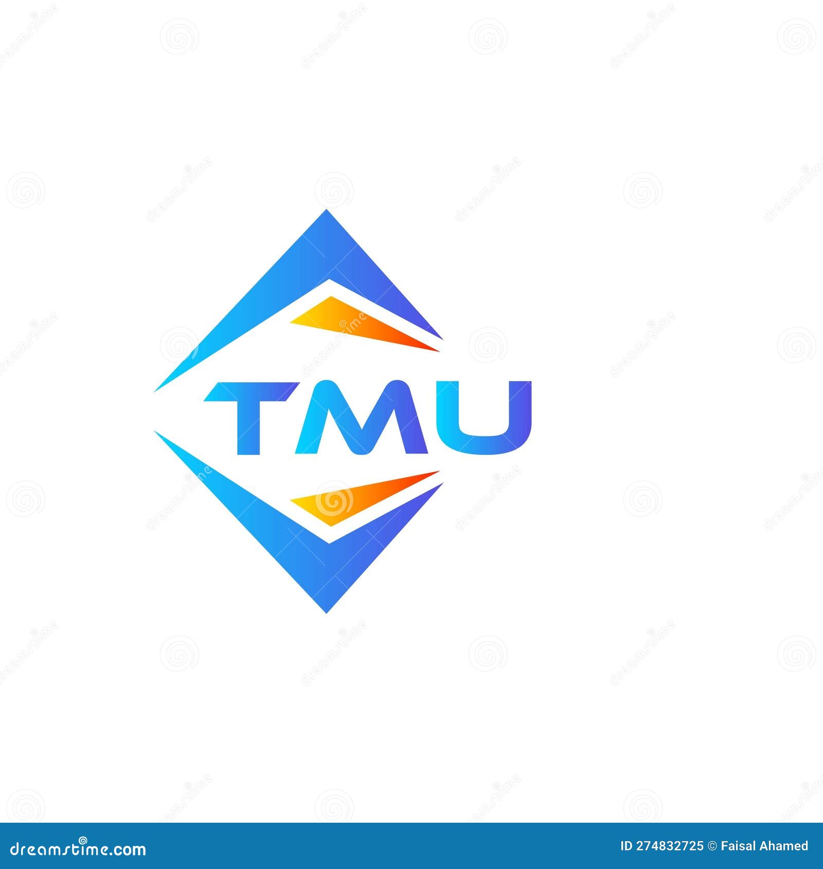 TMU Abstract Technology Logo Design on White Background. TMU Creative ...