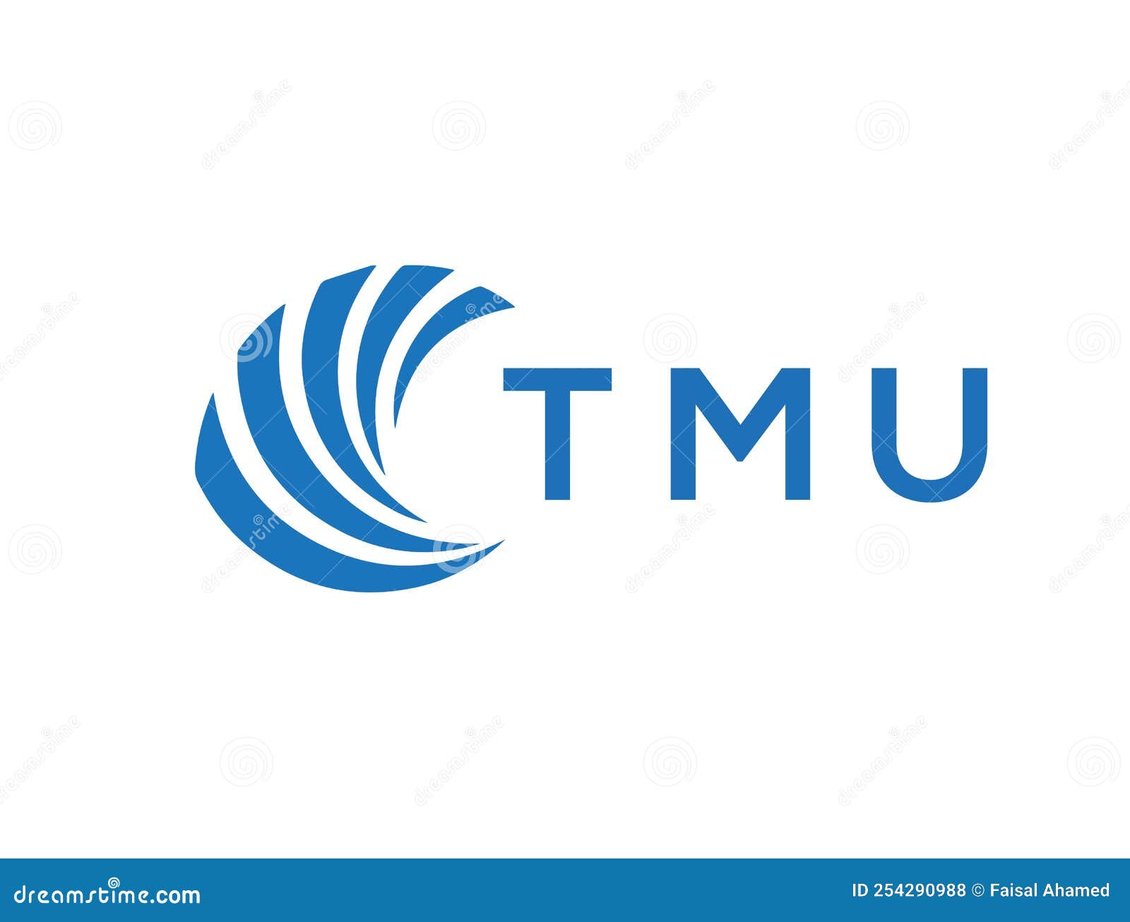 TMU Letter Logo Design on White Background. TMU Creative Circle Letter ...