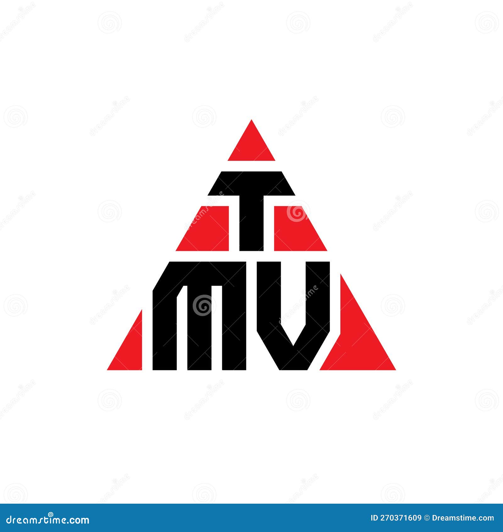 TMV Triangle Letter Logo Design with Triangle Shape. TMV Triangle Logo ...