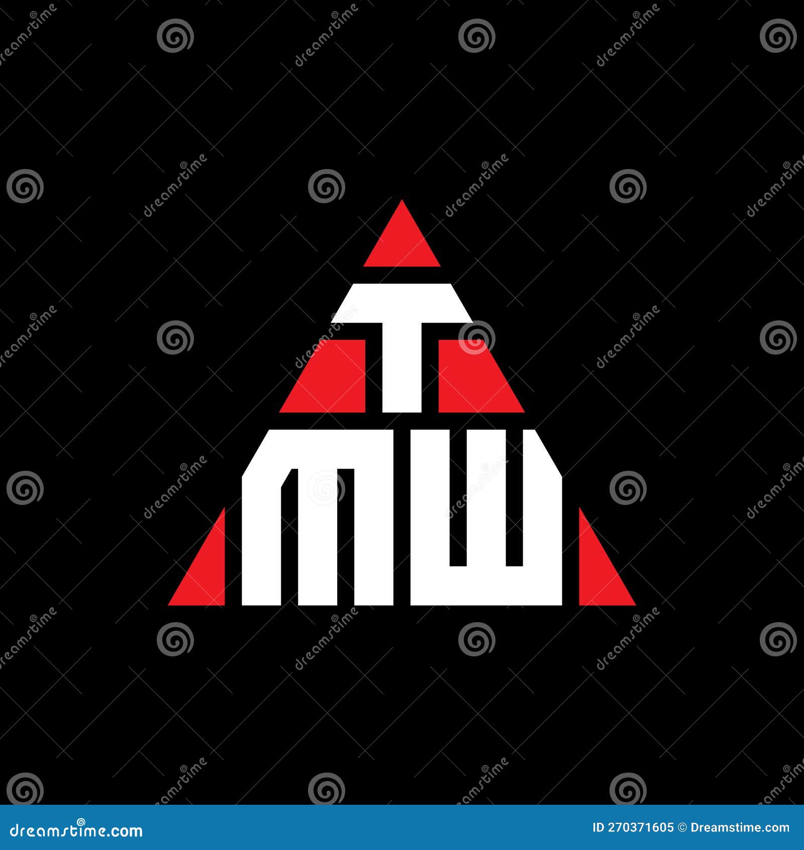 TMW Triangle Letter Logo Design with Triangle Shape. TMW Triangle Logo ...