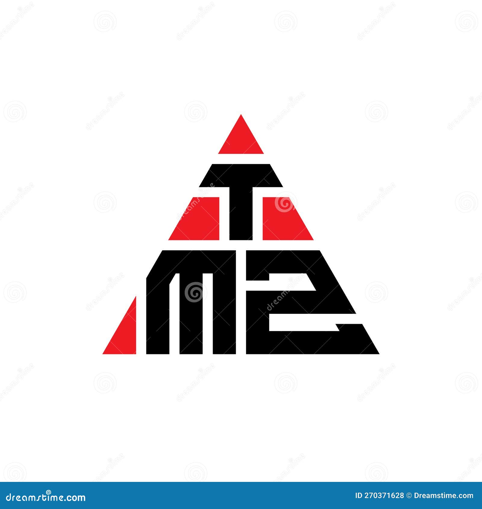 TMZ Triangle Letter Logo Design with Triangle Shape. TMZ Triangle Logo ...