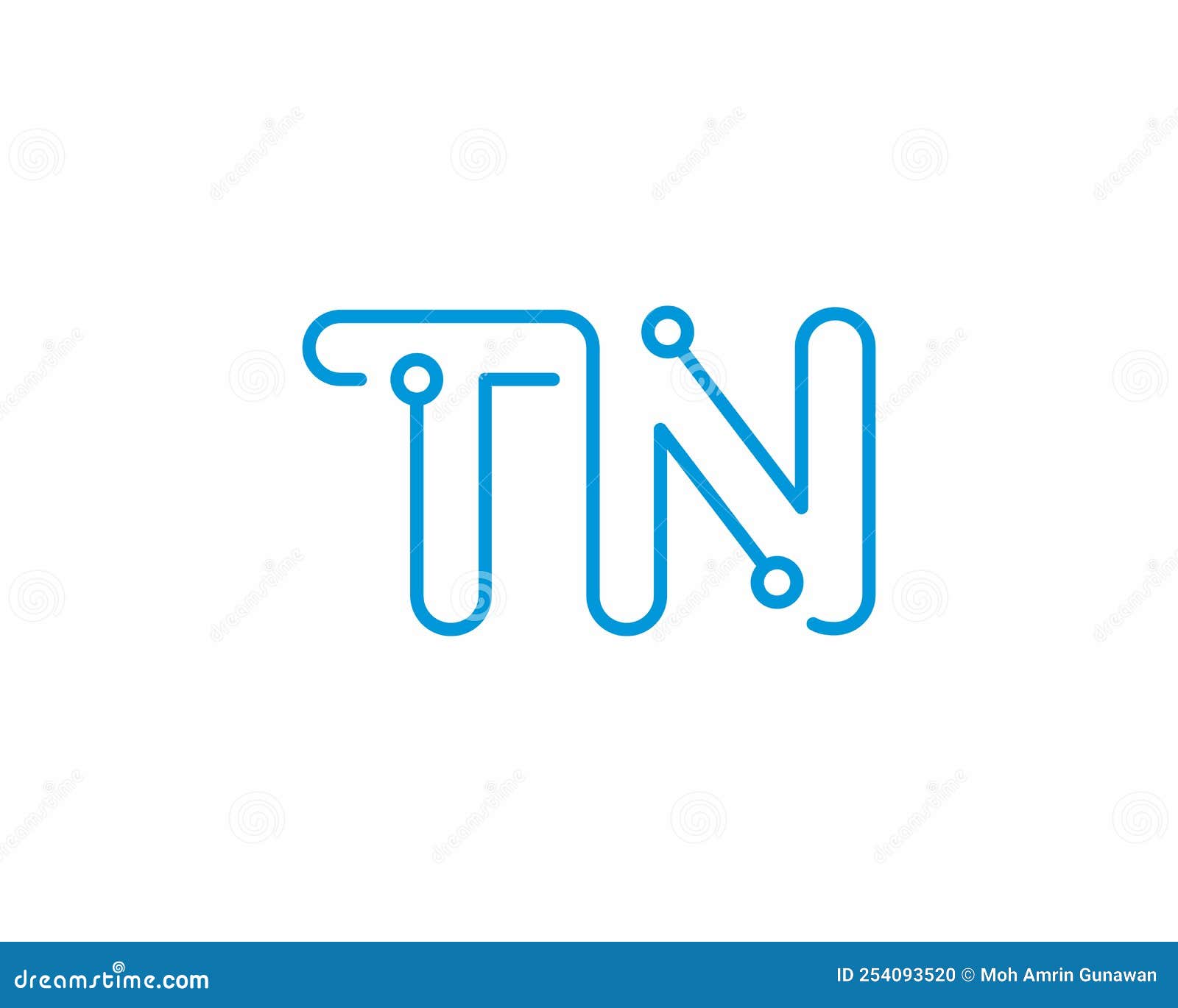 TN Letters Logo Design Vector 001 Stock Vector - Illustration of line ...