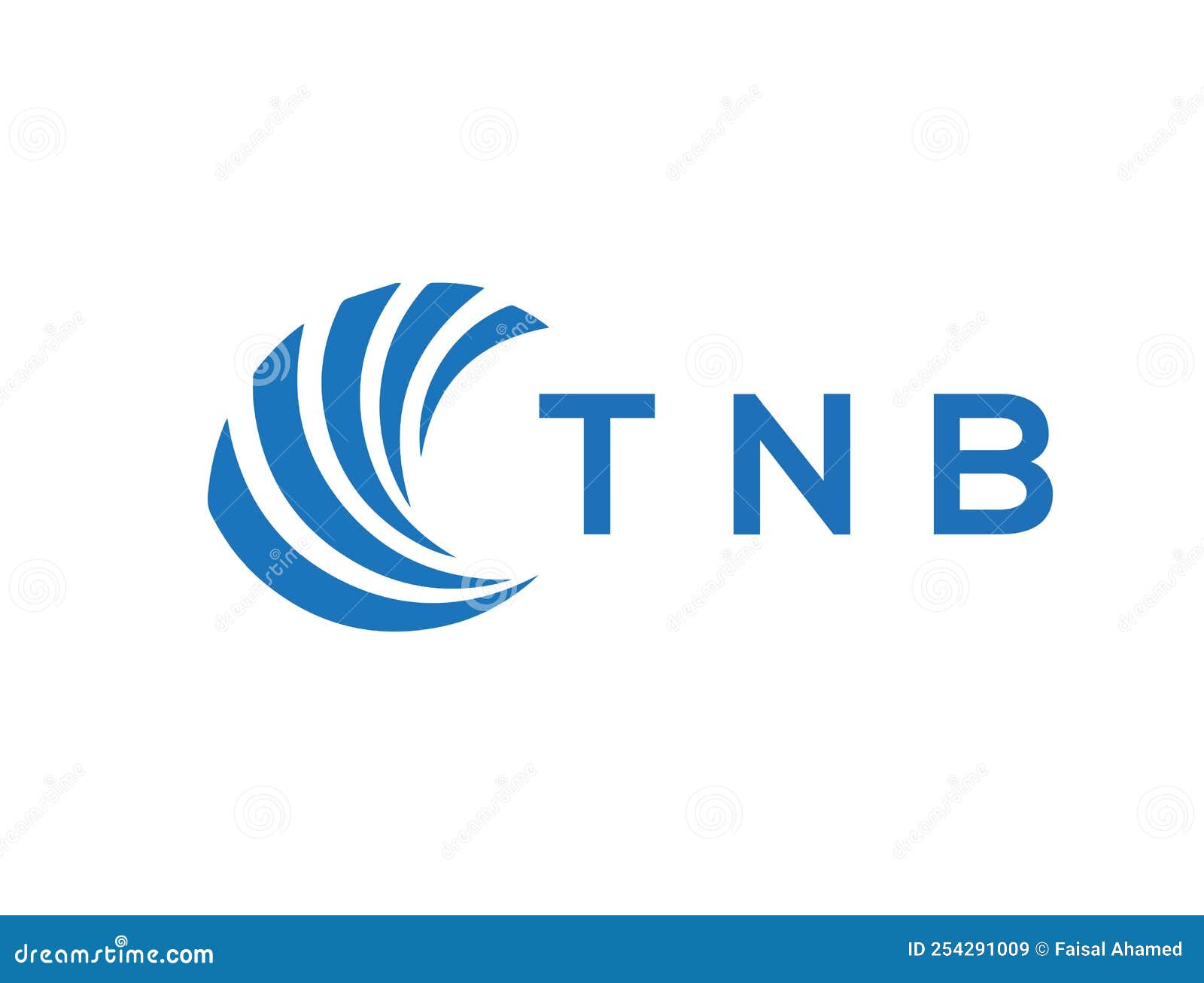 TNB Letter Logo Design on White Background. TNB Creative Circle Letter ...