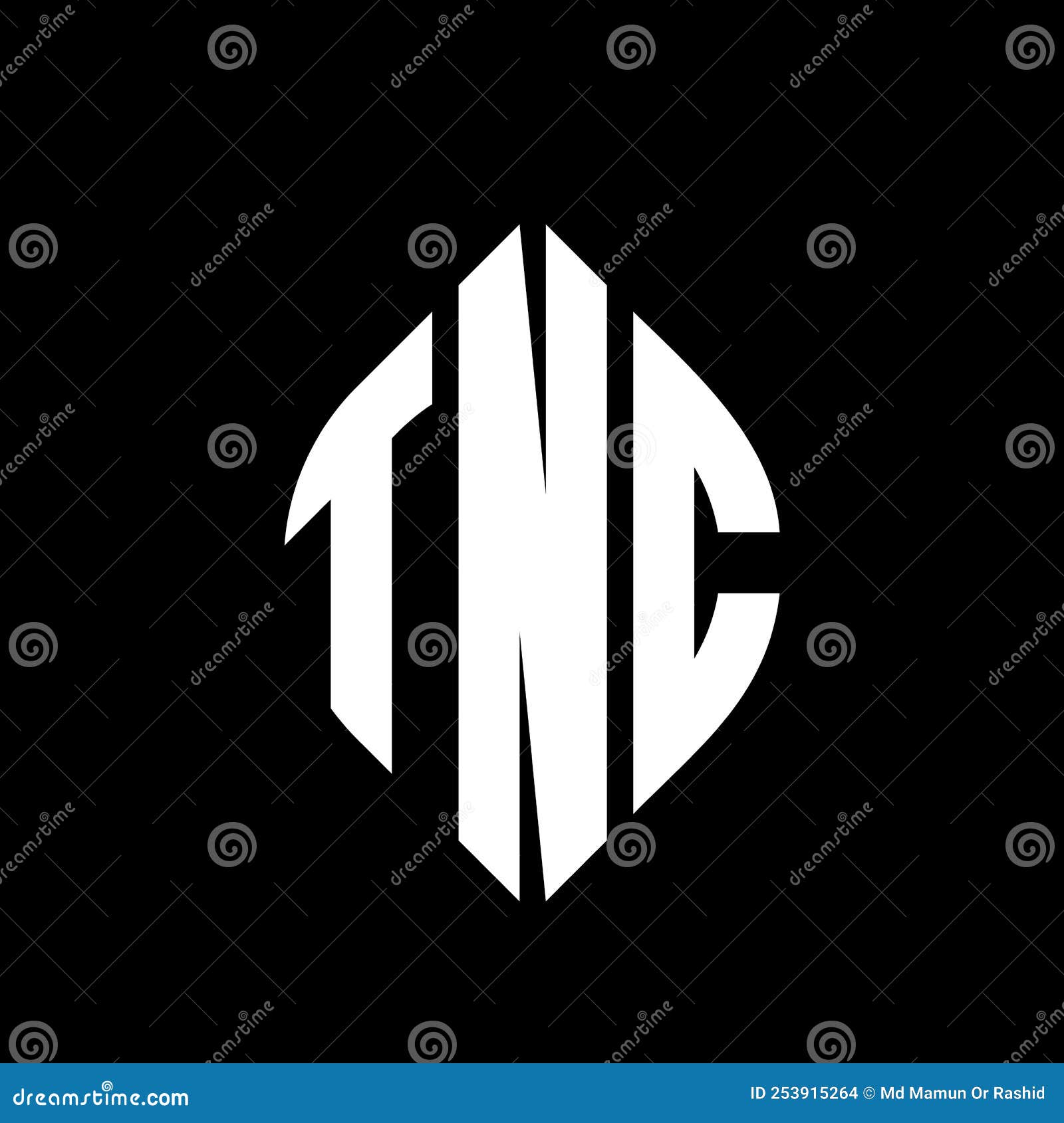 TNC Circle Letter Logo Design with Circle and Ellipse Shape. TNC ...