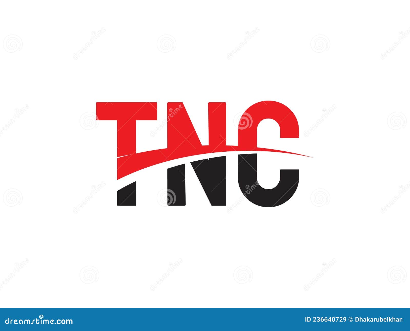 TNC Letter Initial Logo Design Vector Illustration Stock Vector ...