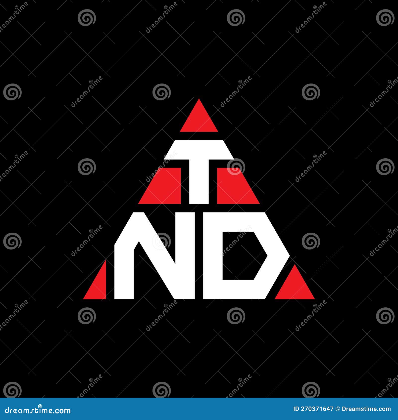 TND Triangle Letter Logo Design with Triangle Shape. TND Triangle Logo ...