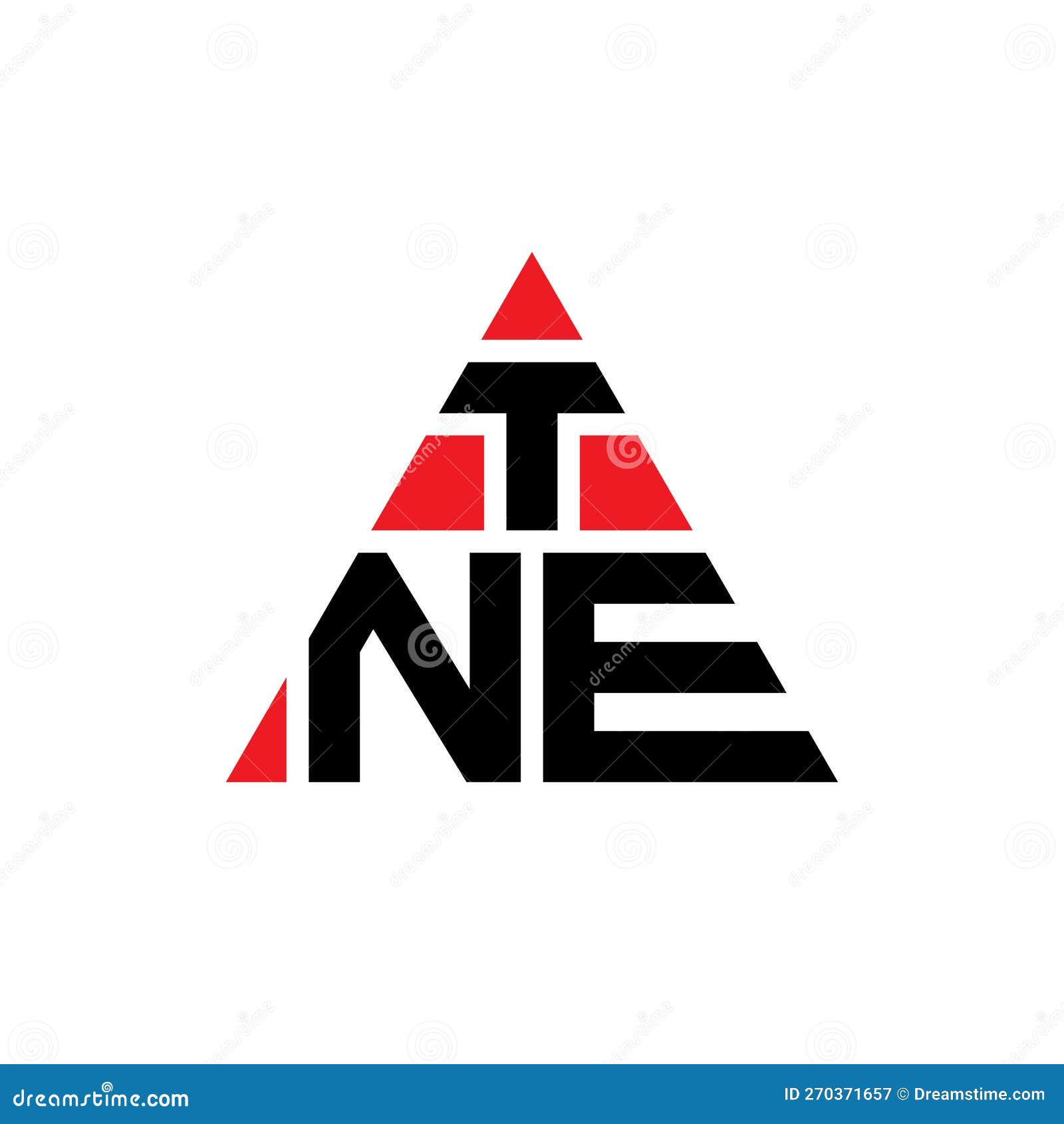 TNE Triangle Letter Logo Design with Triangle Shape. TNE Triangle Logo ...