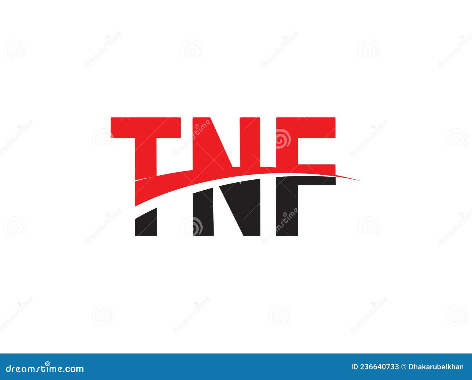 TNF Letter Initial Logo Design Vector Illustration Stock Vector ...