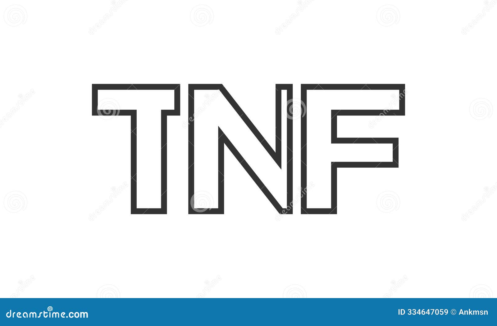 TNF Logo Design Template With Strong And Modern Bold Text. Initial ...