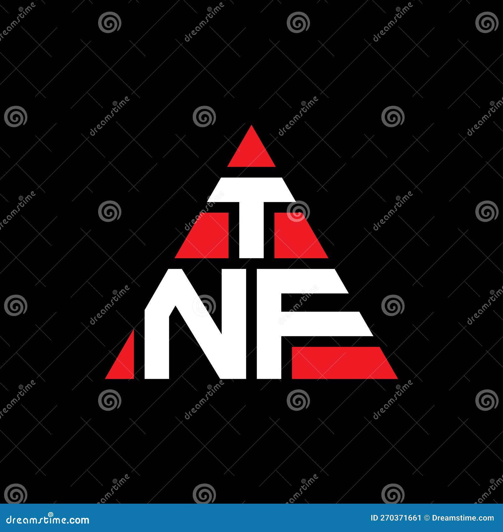 TNF Triangle Letter Logo Design with Triangle Shape. TNF Triangle Logo ...