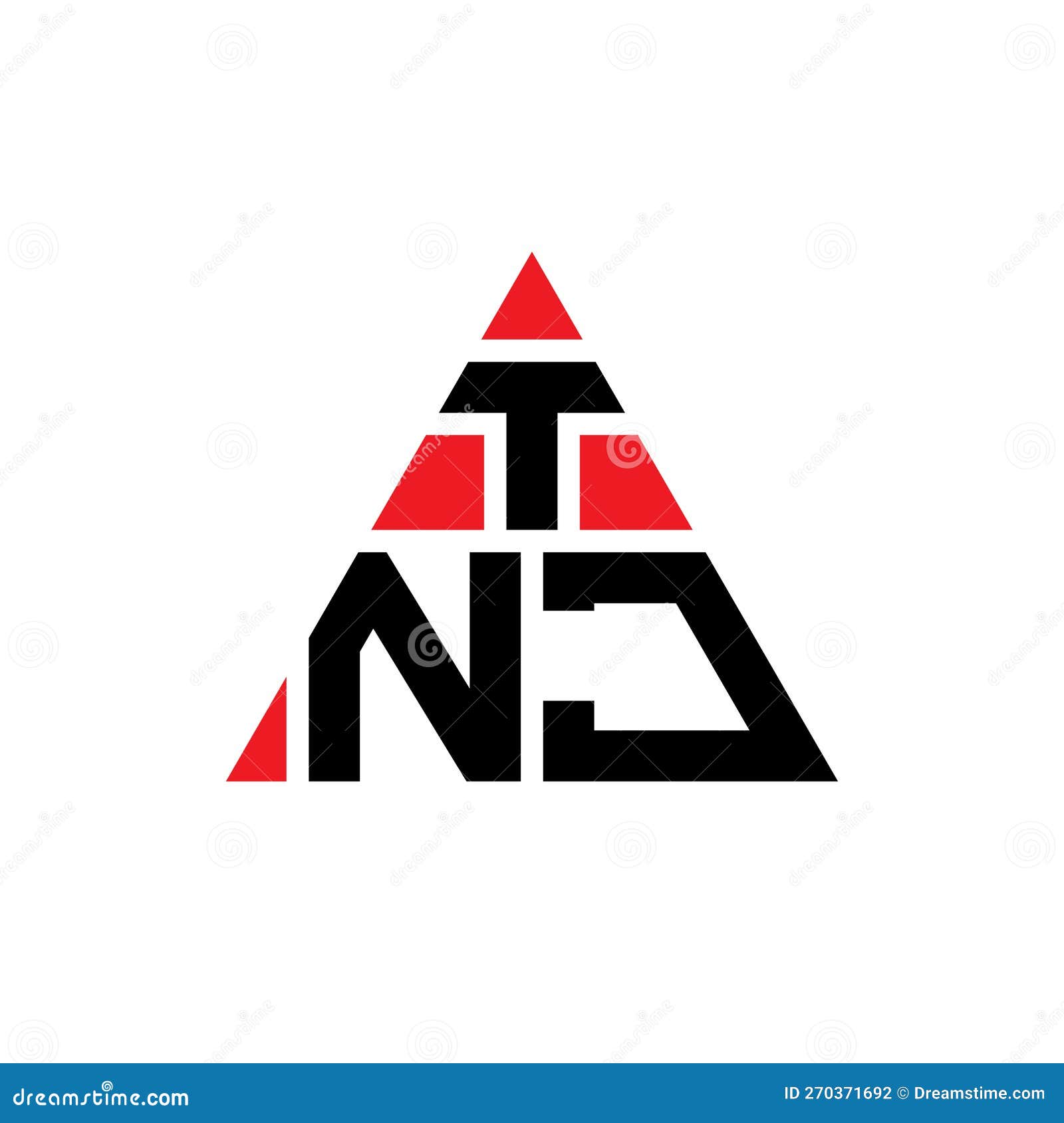 TNJ Triangle Letter Logo Design with Triangle Shape. TNJ Triangle Logo ...
