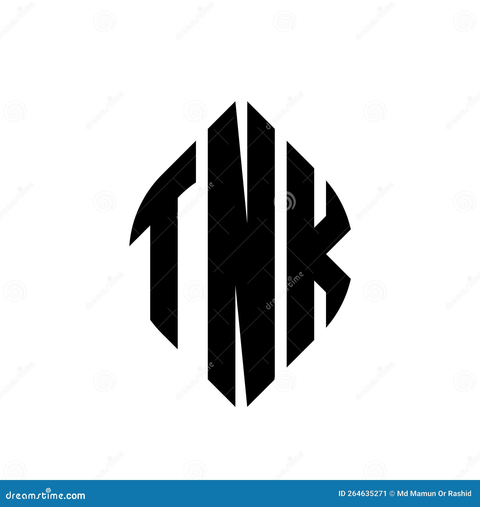 TNK Circle Letter Logo Design with Circle and Ellipse Shape. TNK ...