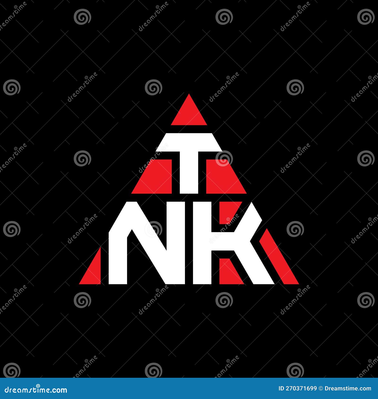 TNK Triangle Letter Logo Design with Triangle Shape. TNK Triangle Logo ...