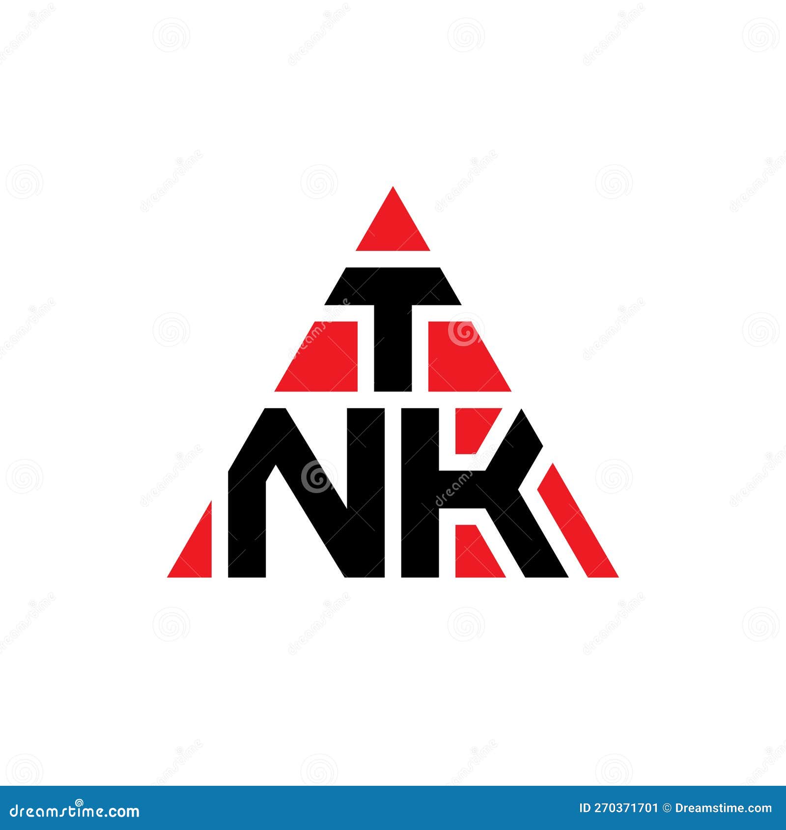 TNK Triangle Letter Logo Design with Triangle Shape. TNK Triangle Logo ...