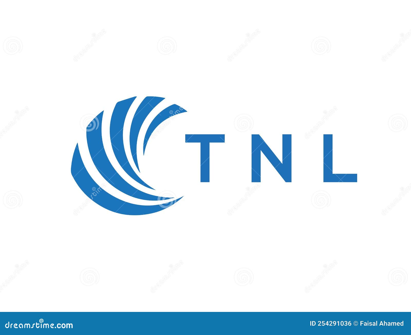 TNL Letter Logo Design on White Background. TNL Creative Circle Letter ...