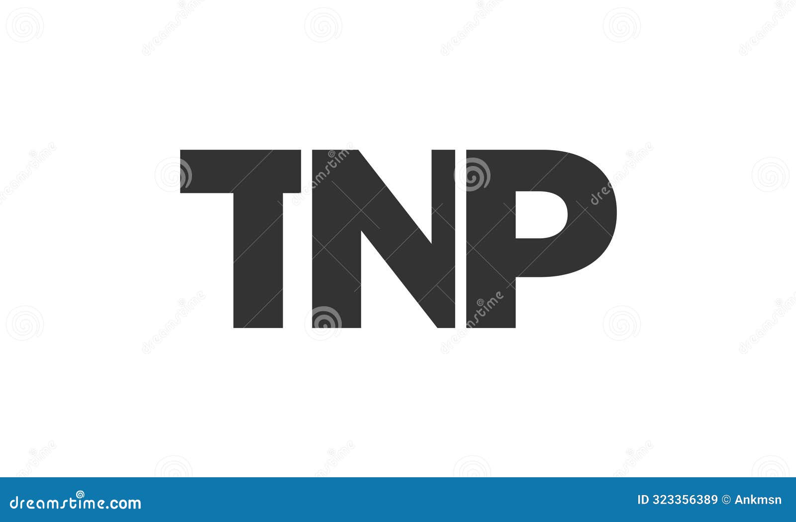 TNP Logo Design Template with Strong and Modern Bold Text. Initial ...