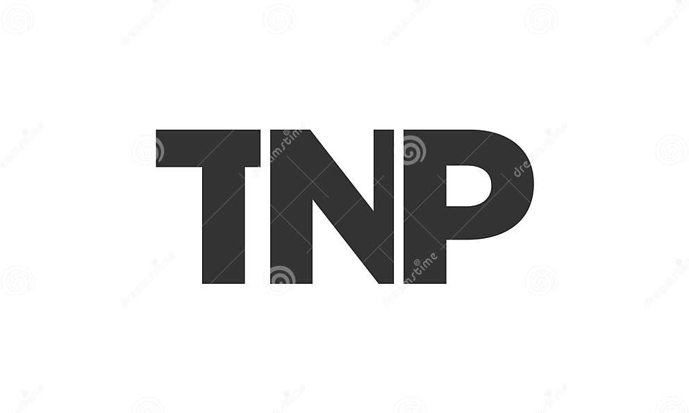 TNP Logo Design Template with Strong and Modern Bold Text. Initial ...