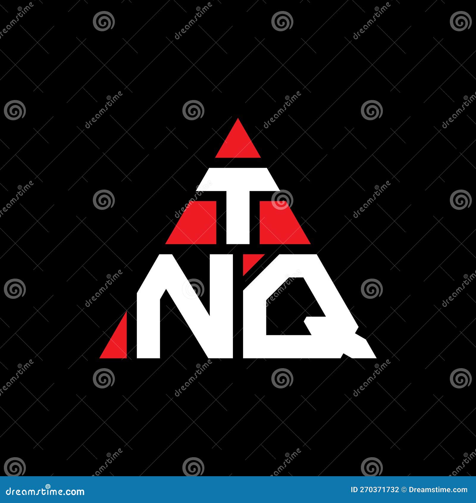 TNQ Triangle Letter Logo Design with Triangle Shape. TNQ Triangle Logo ...