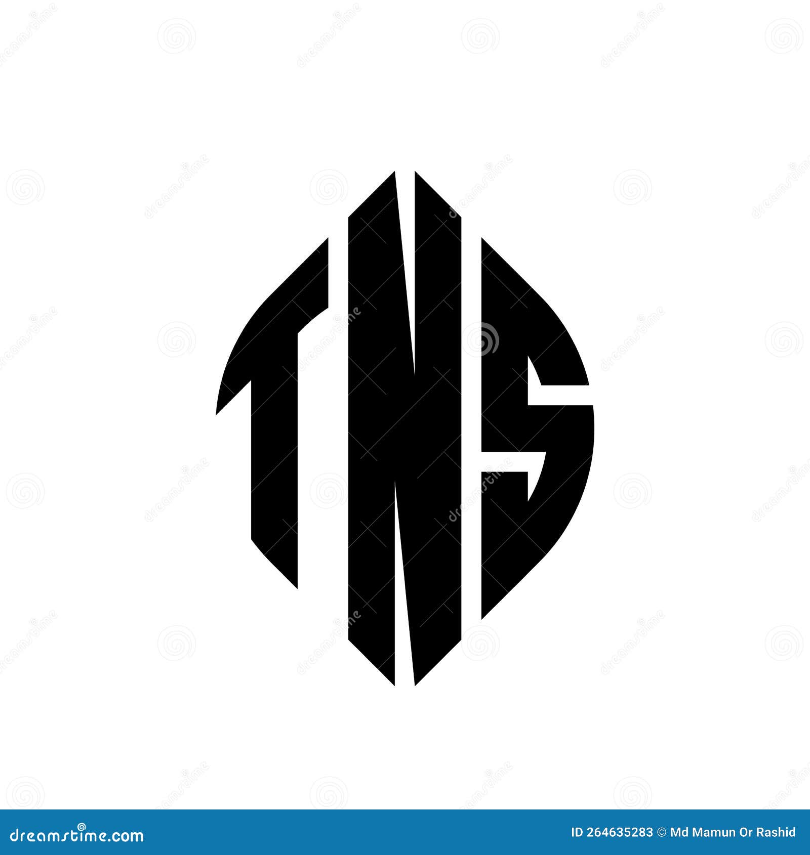 TNS Circle Letter Logo Design with Circle and Ellipse Shape. TNS ...
