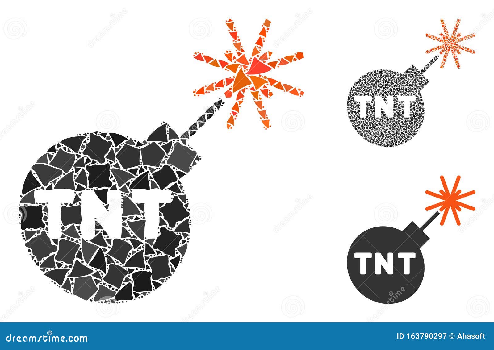 TNT Bomb Composition Icon of Abrupt Elements Stock Vector ...