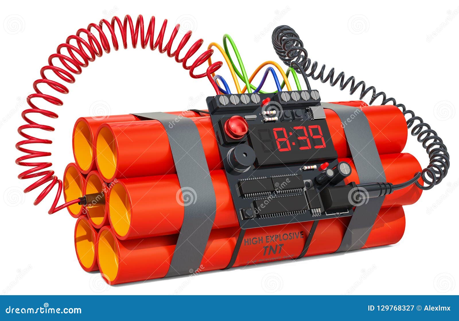 TNT Bomb Explosive with Digital Countdown Timer Clock. 3D Render Stock ... TNT Bomb Explosive with Digital Countdown Timer Clock. 3D Render Stock ...