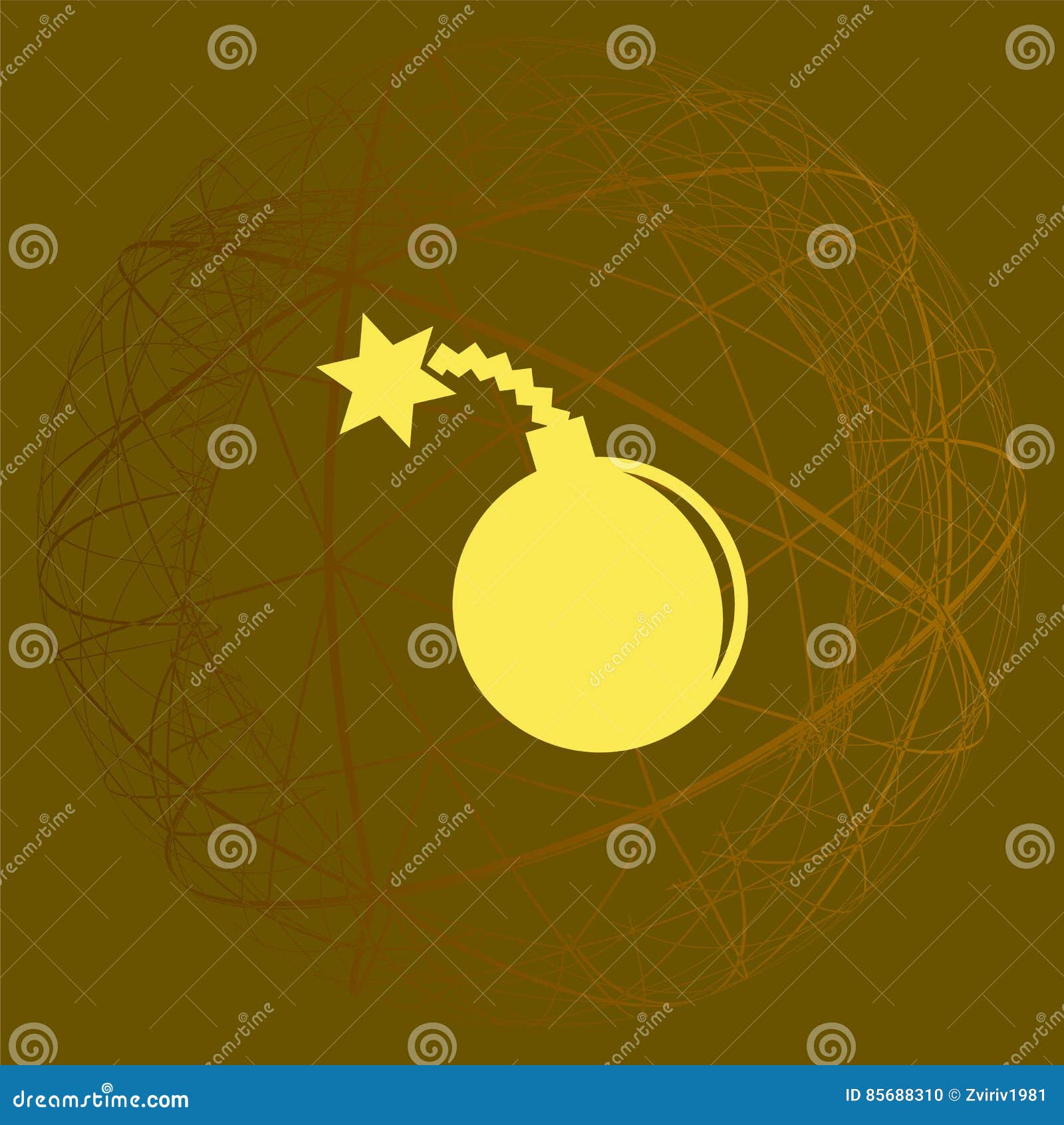 TNT bomb icon stock illustration. Illustration of alarm - 85688310