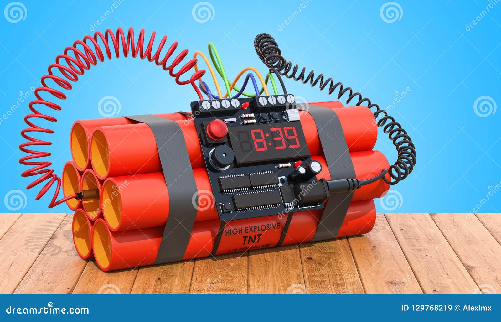 TNT-Bombe Explosiv Mit Digitaler Countdowntimer-Uhr Auf Anflehen Stock ... TNT-Bombe Explosiv Mit Digitaler Countdowntimer-Uhr Auf Anflehen Stock ...