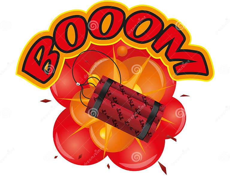 Tnt explosion stock vector. Illustration of comical, conflict - 26625488
