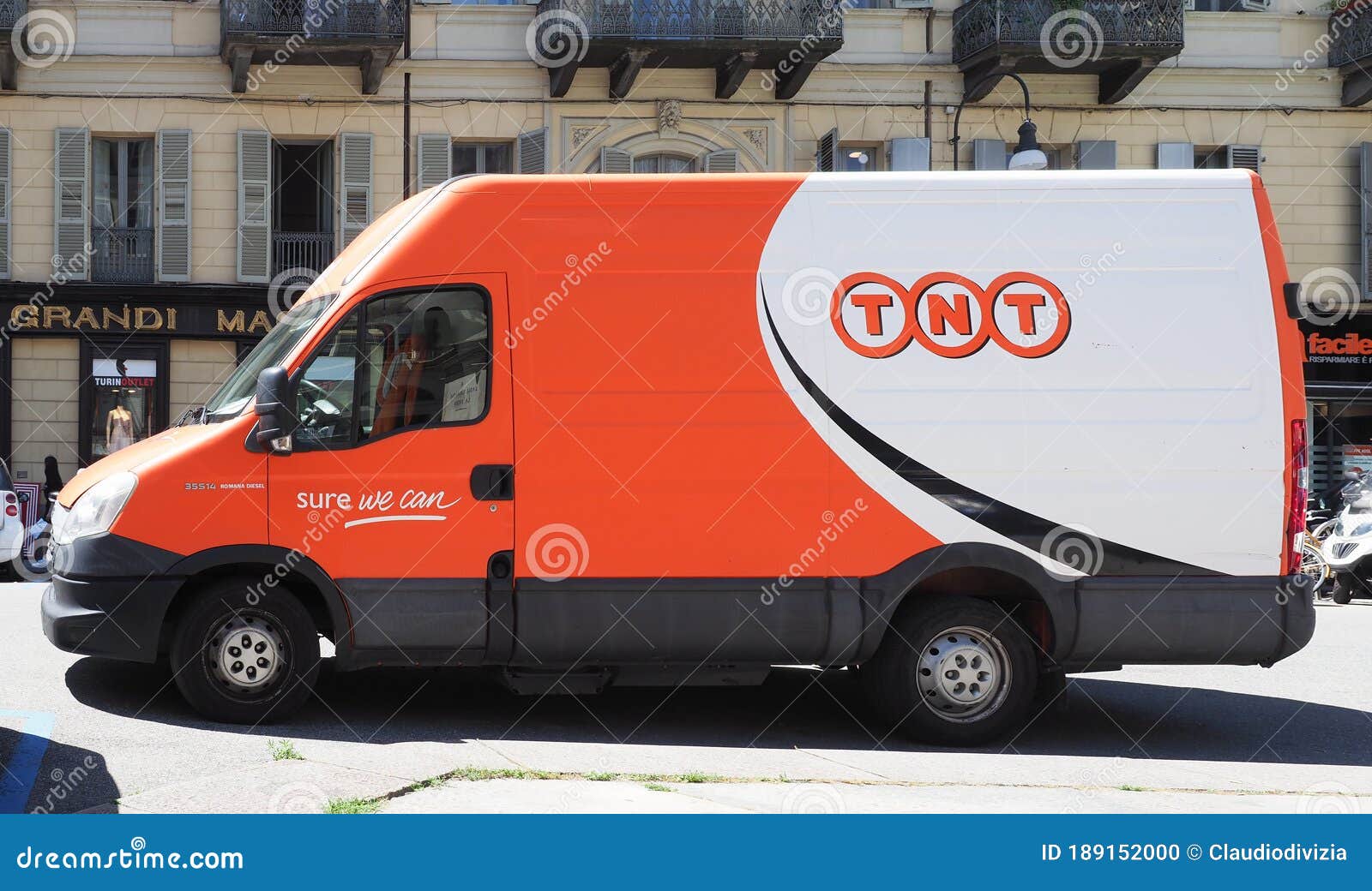 TNT Express Courier Van in Turin Editorial Image - Image of italia ...
