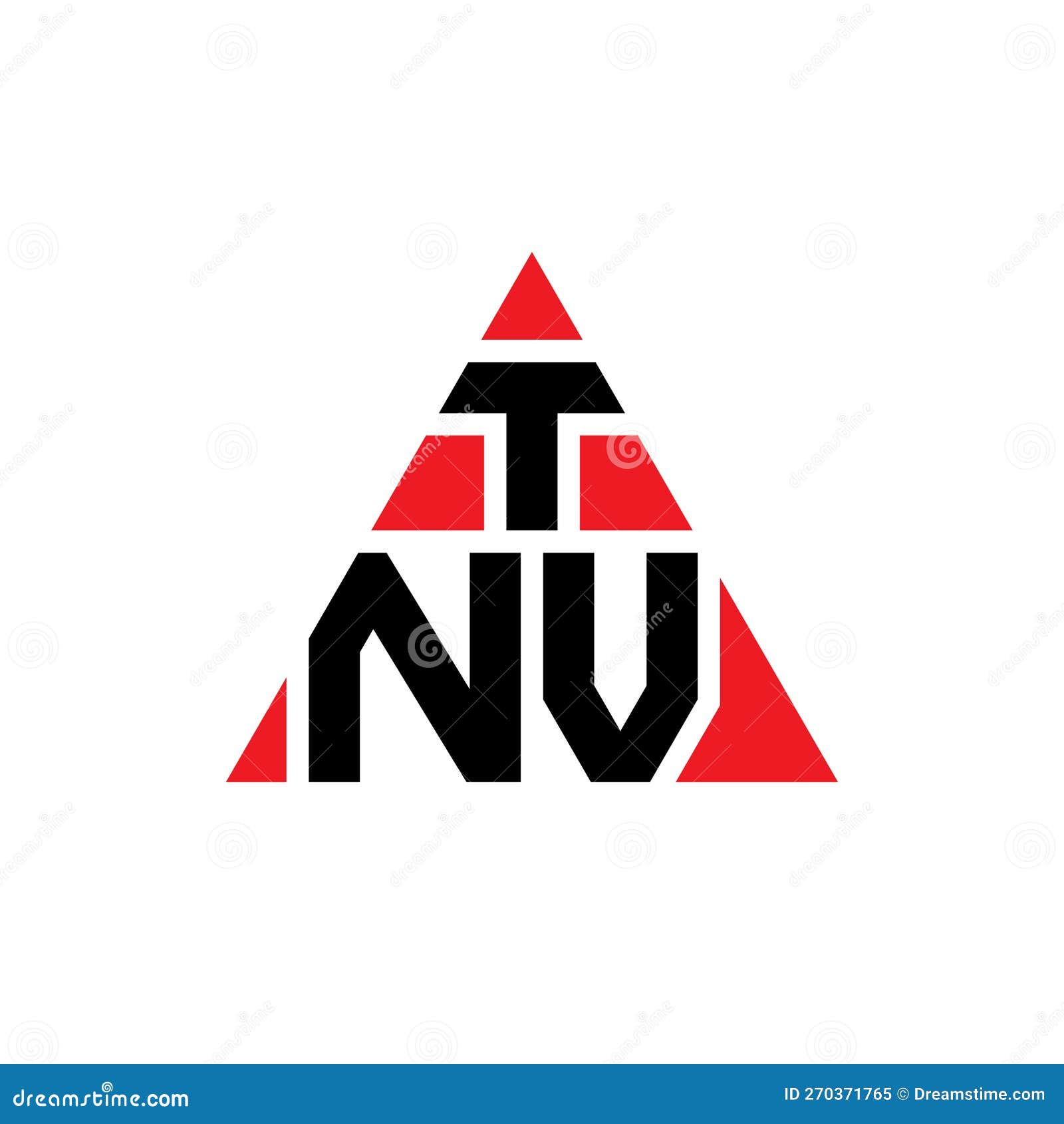 TNV Triangle Letter Logo Design with Triangle Shape. TNV Triangle Logo ...