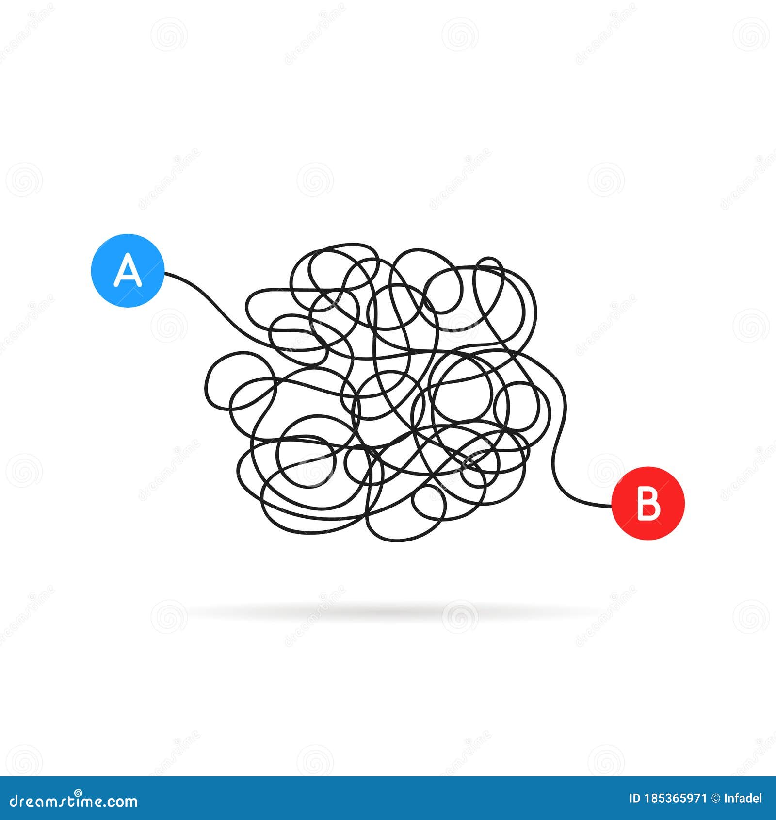 Scribble Line Doodles. The Concept Of Transition From Complicated To ...