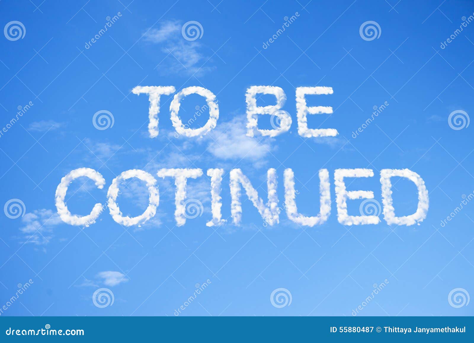 To Be Continued Cloud Word on Sky Stock Image - Image of continued ...