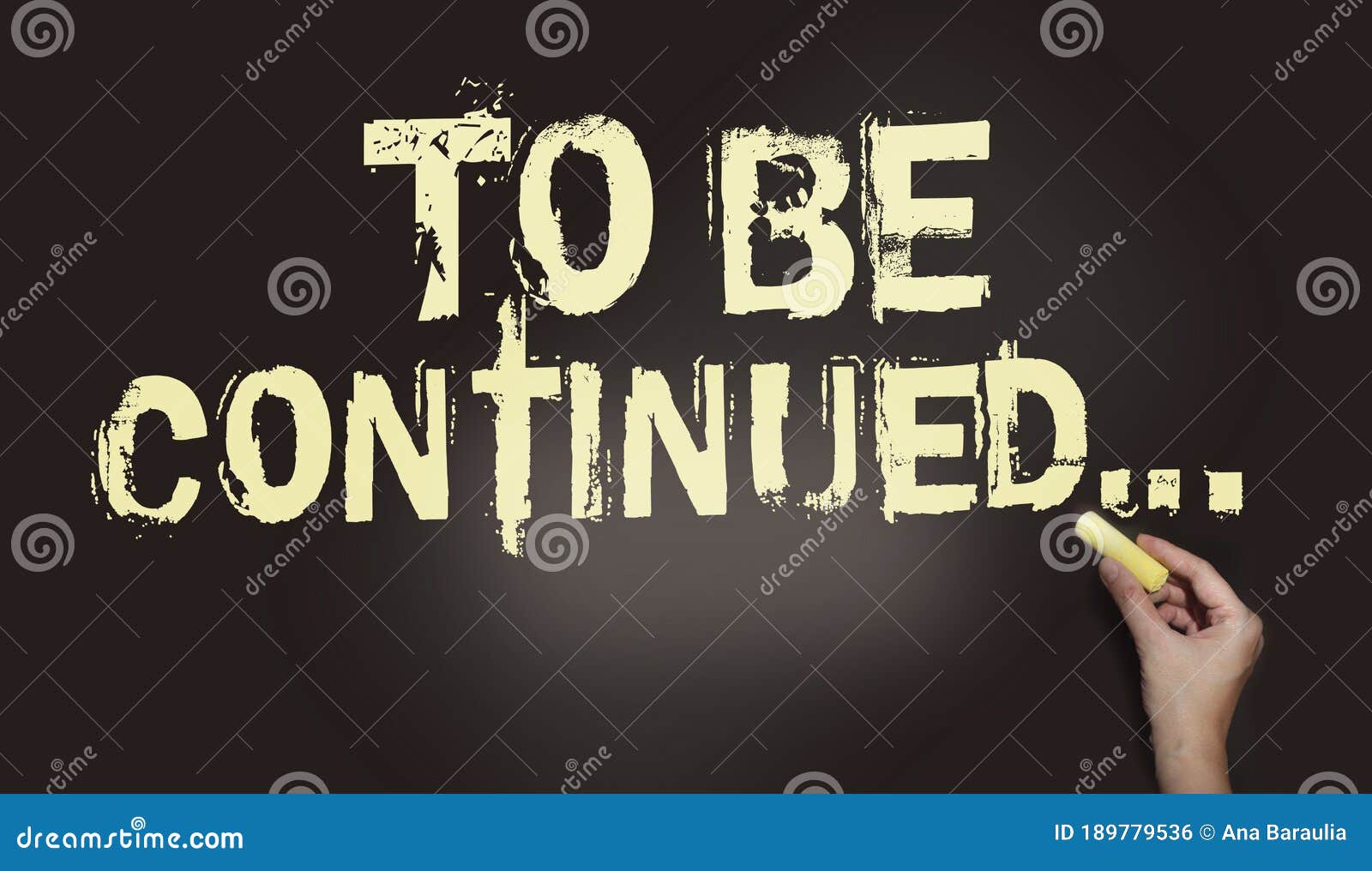 To Be Continued Handwritten with Light Yellow Chalk on a Blackboard ...