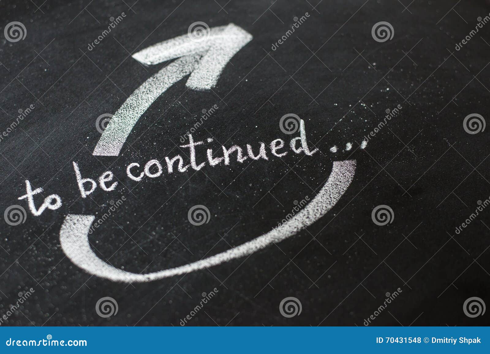 To Be Continued Handwritten with White Chalk Stock Photo - Image of ...