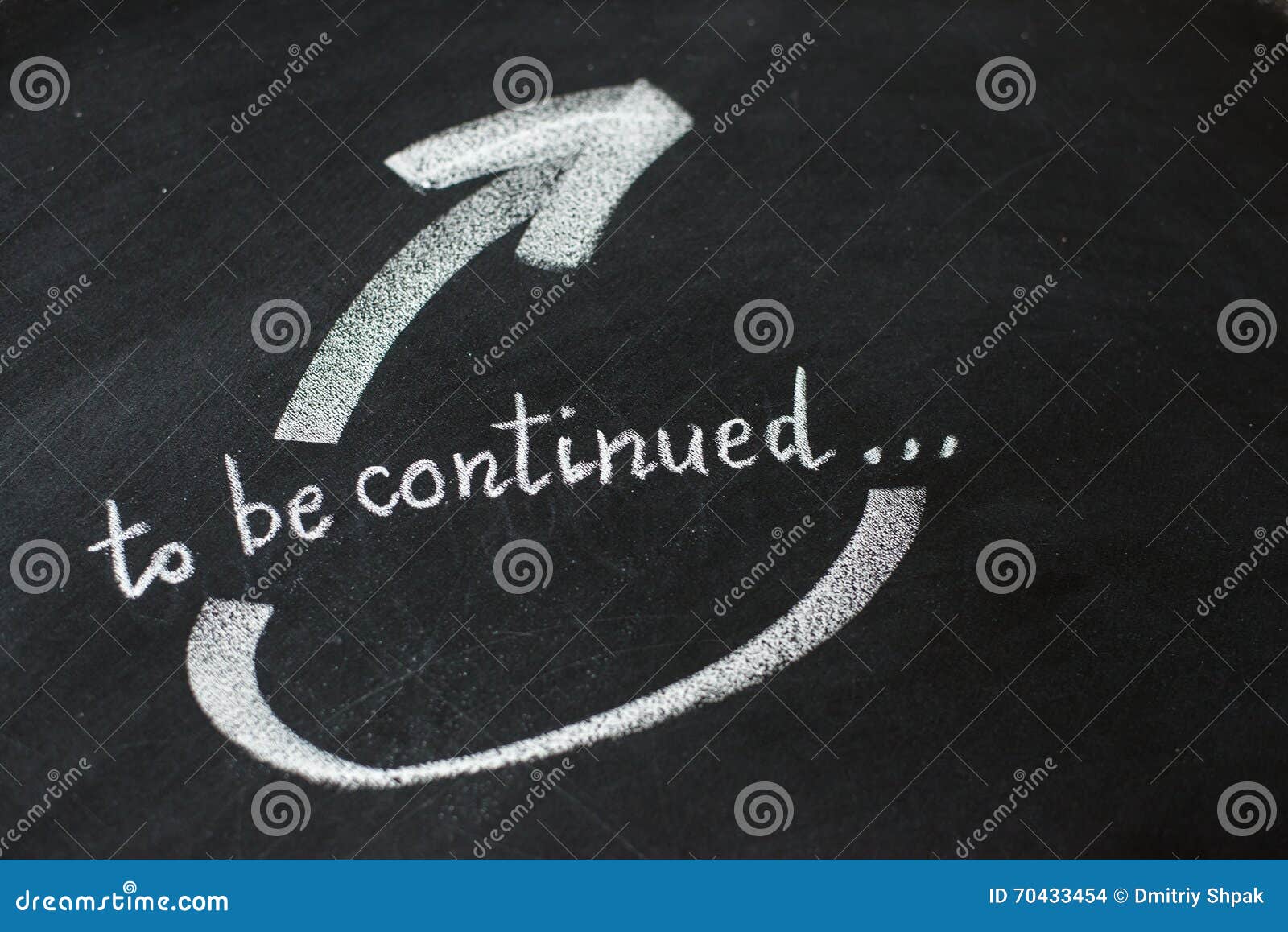 To Be Continued Handwritten with White Chalk Stock Photo - Image of ...