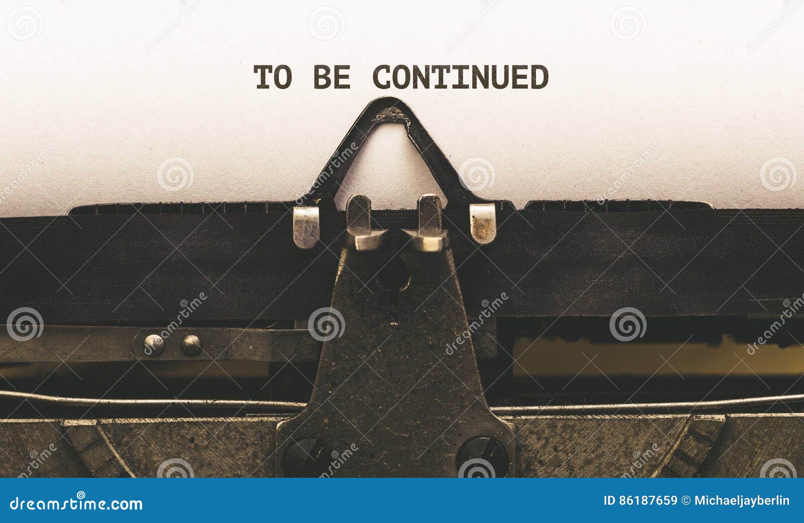 To Be Continued, Text on Paper in Vintage Type Writer from 1920s Stock ...