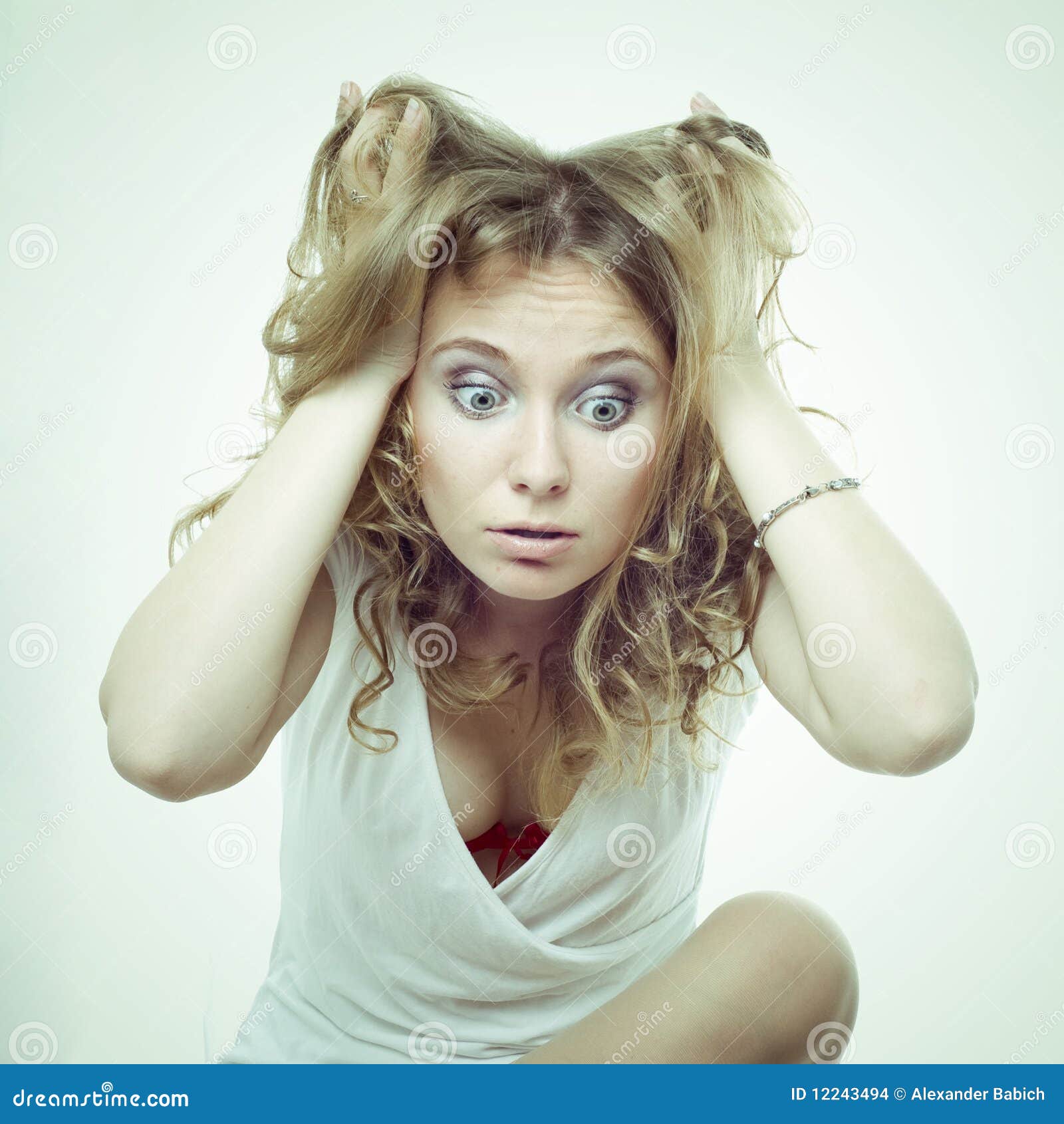 To be horrified stock photo. Image of female, lady, fashion - 12243494