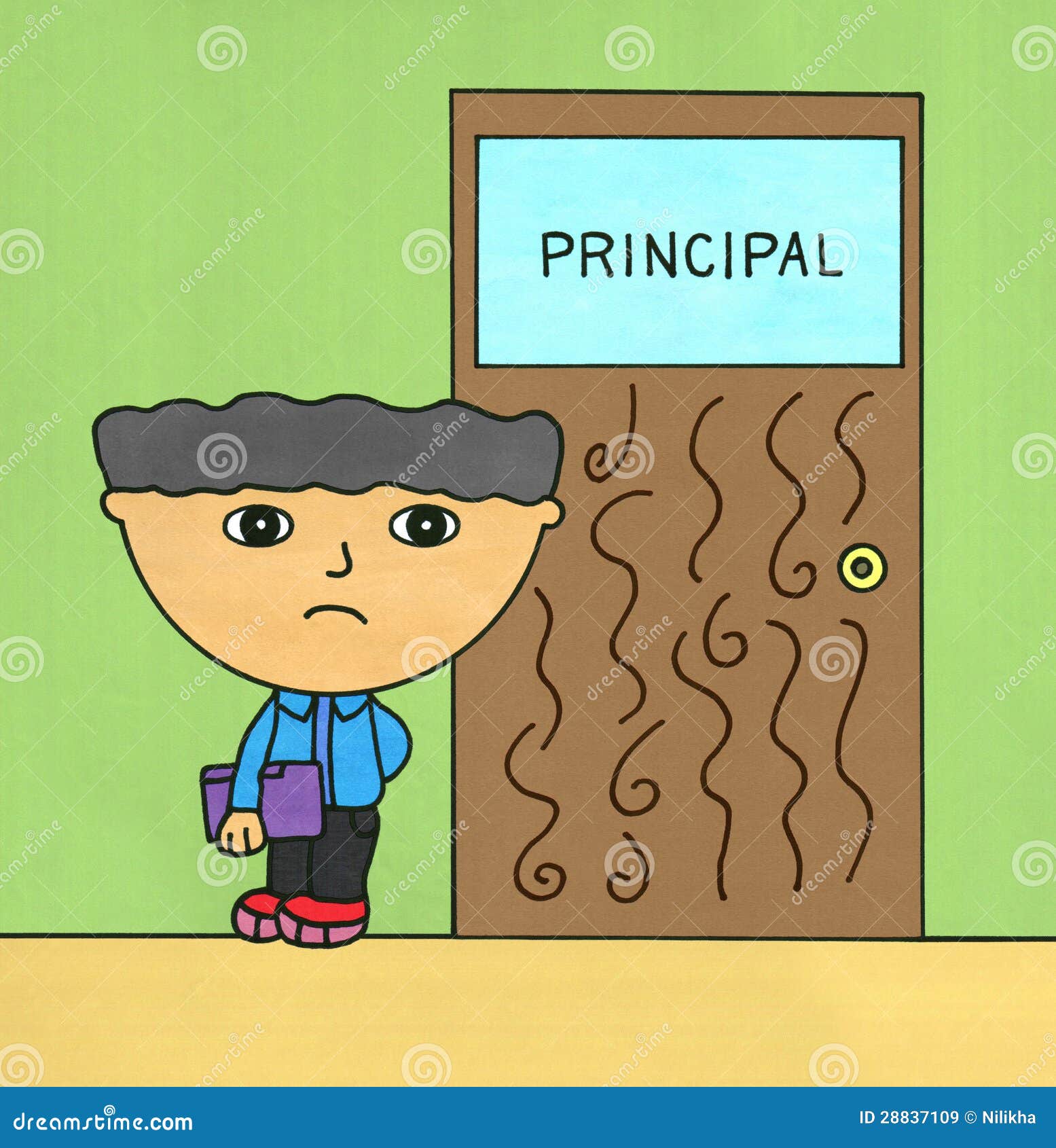 About to be punished stock illustration. Illustration of school - 28837109