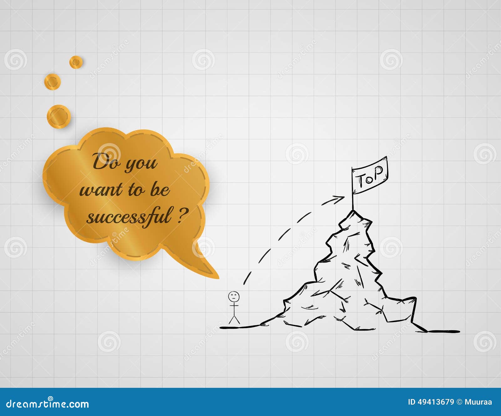 To Be Successful and Rise To the Top Stock Illustration - Illustration ...