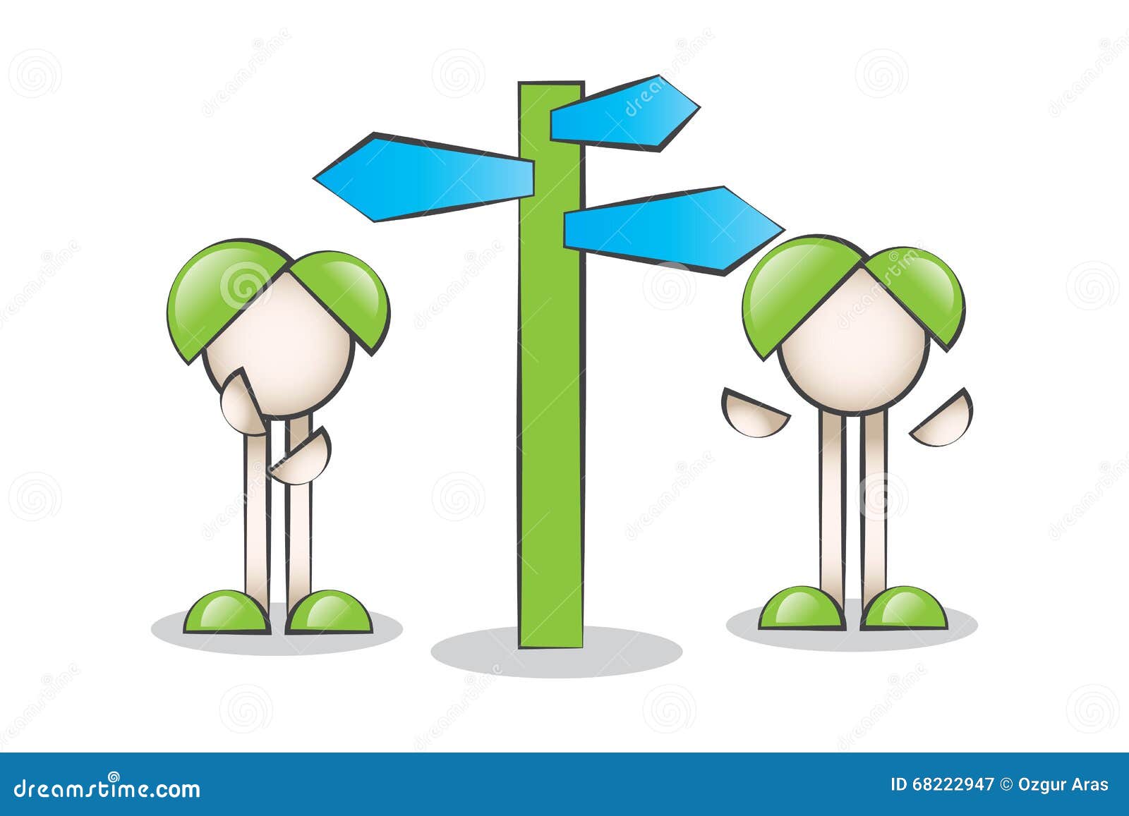 To Choose between Different Paths. Stock Illustration - Illustration of ...