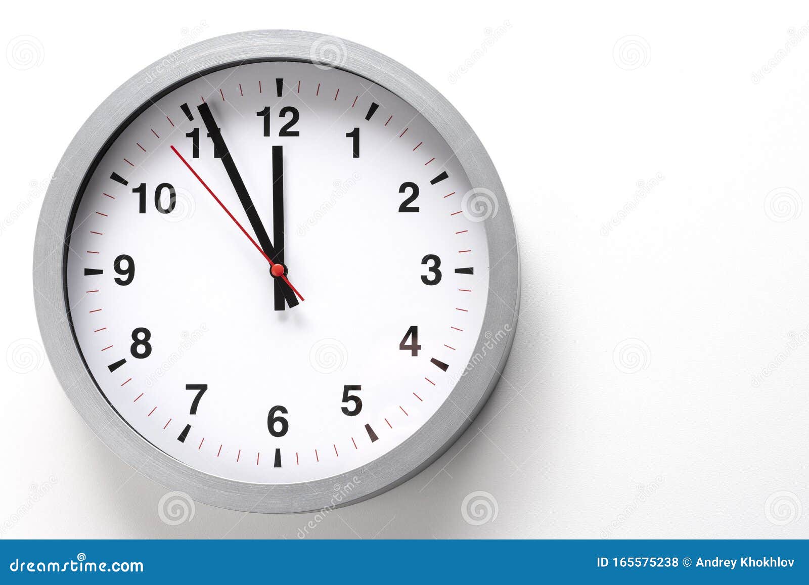5 To 12 Clock Concept on White Background Stock Photo - Image of short ...