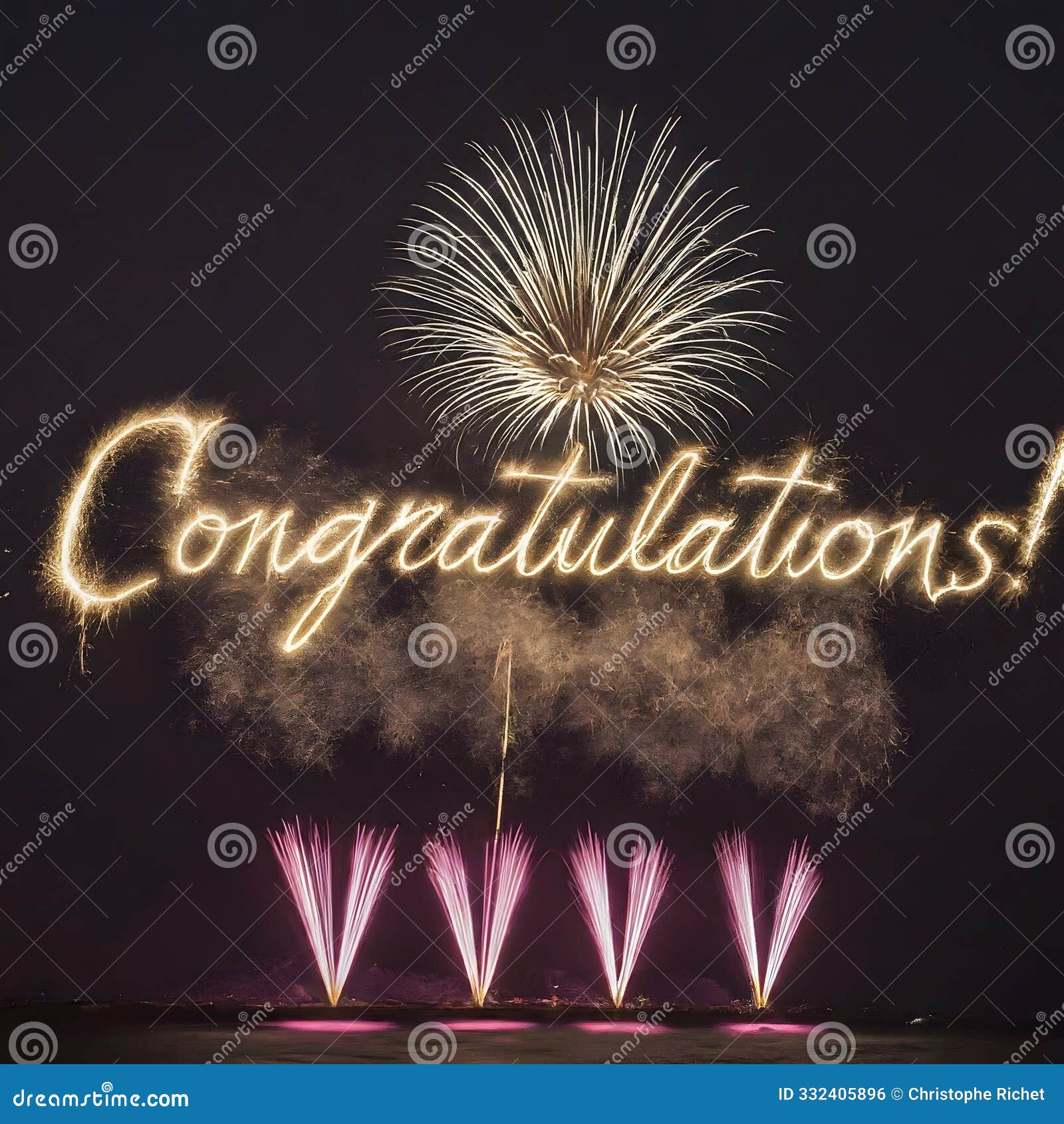 The Word "congradulation" on a Suitable Background. Stock Illustration ...