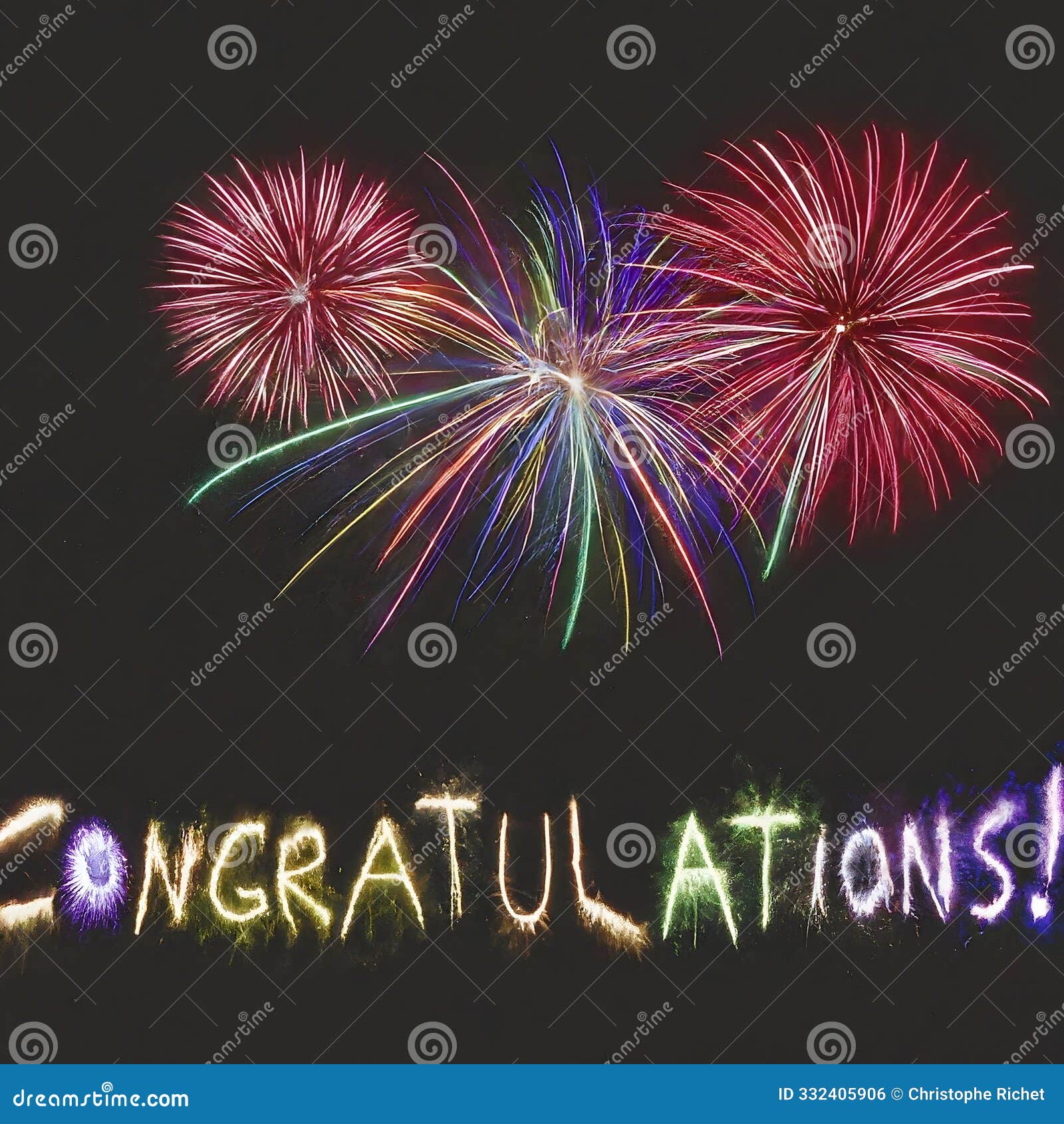 The Word "congradulation" on a Suitable Background. Stock Illustration ...