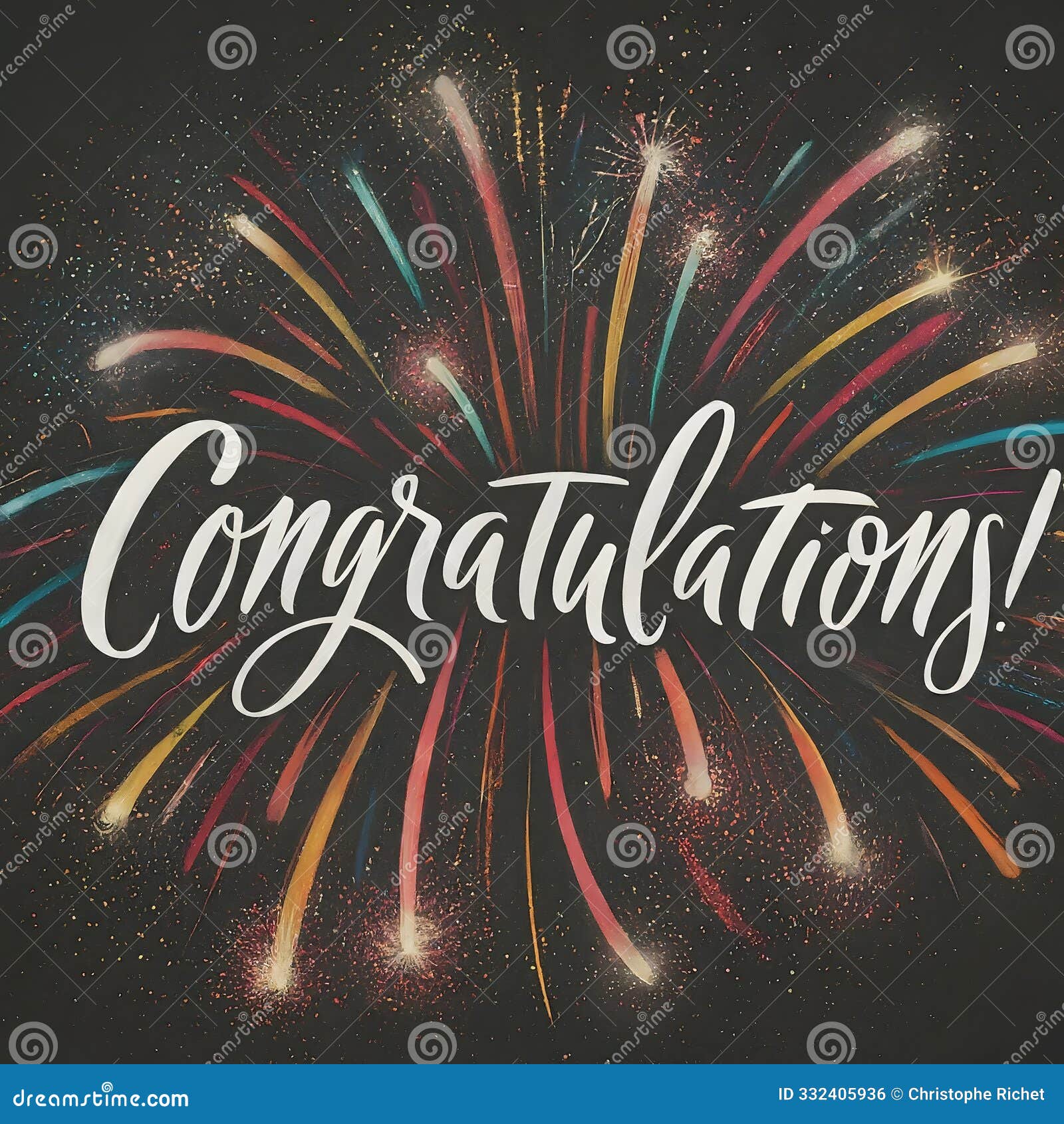 The Word "congradulation" on a Suitable Background. Stock Illustration ...