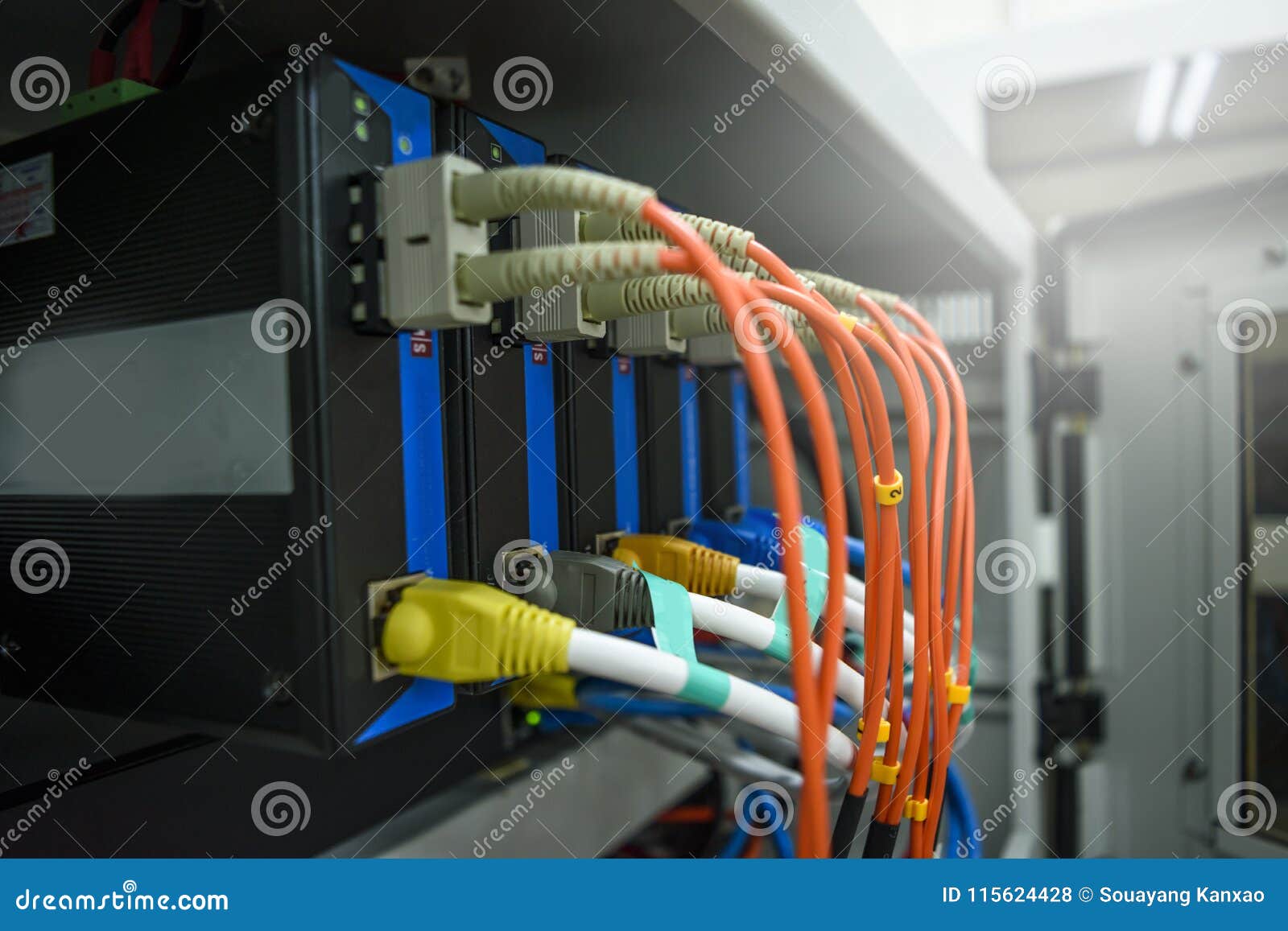 Network Equipment in Small Rack Editorial Stock Photo - Image of ...