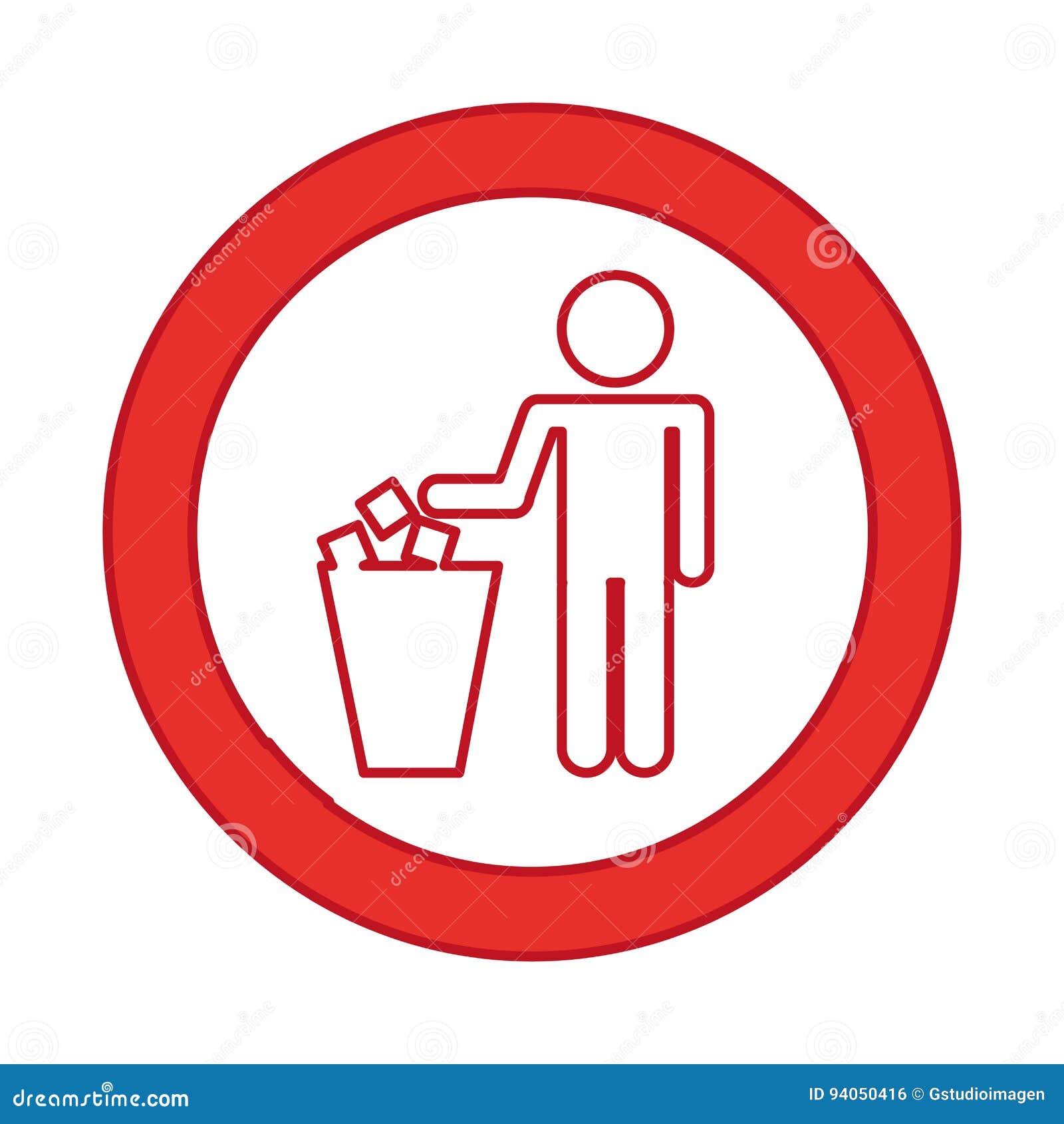 To deposit garbage sign stock vector. Illustration of recycling - 94050416