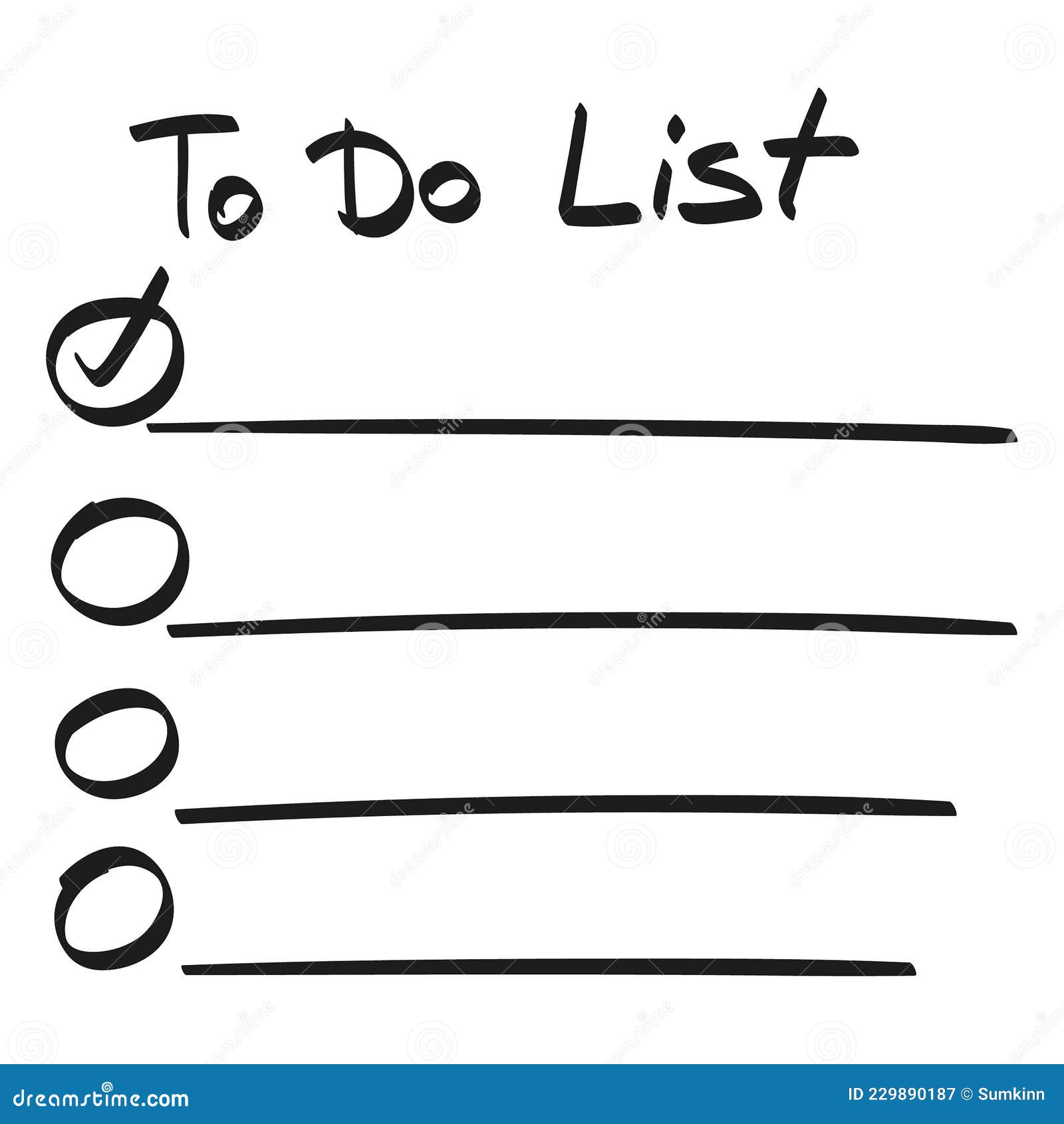 To Do blank List. stock vector. Illustration of planner - 229890187