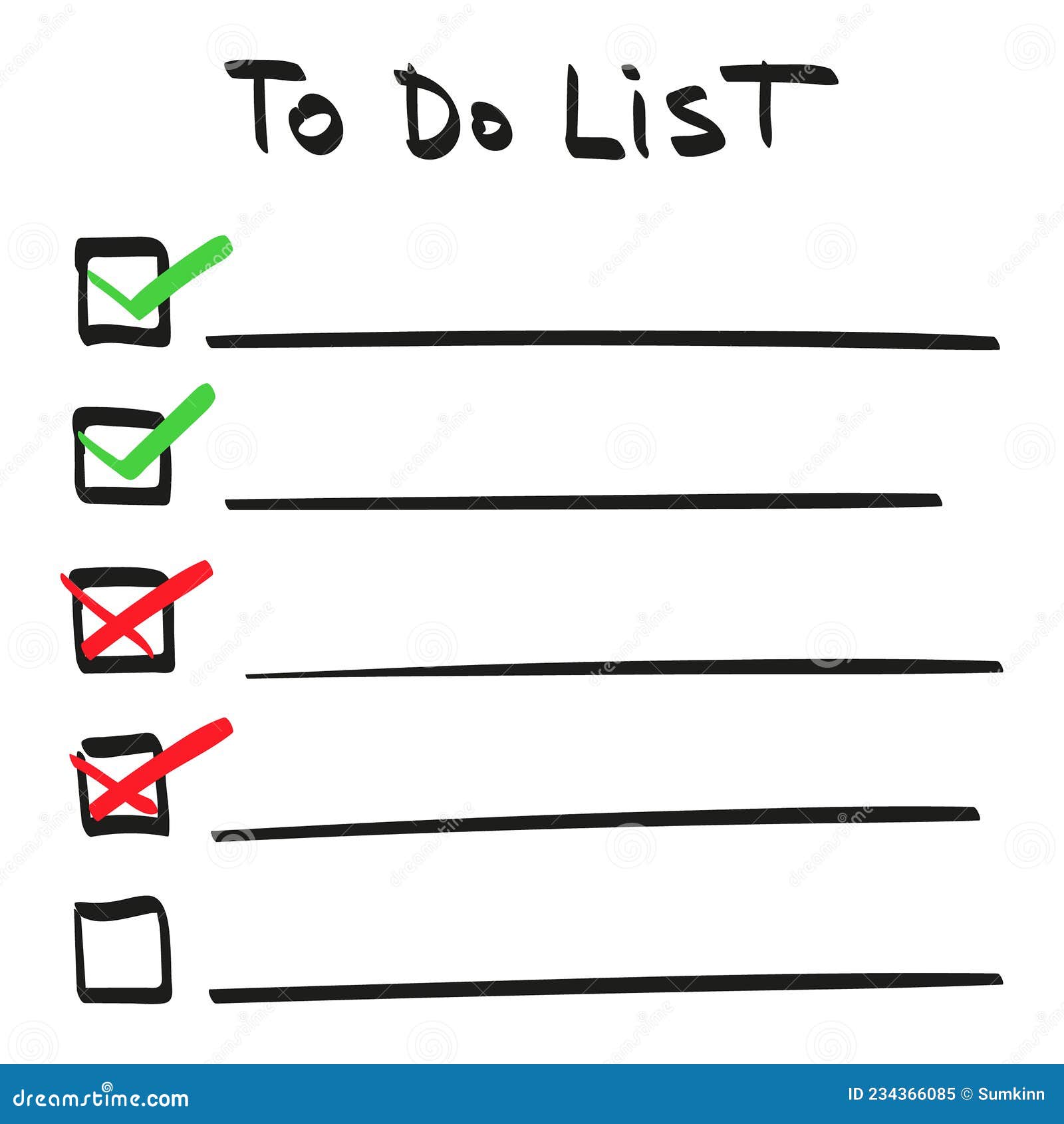 To Do blank List. stock vector. Illustration of memo - 234366085